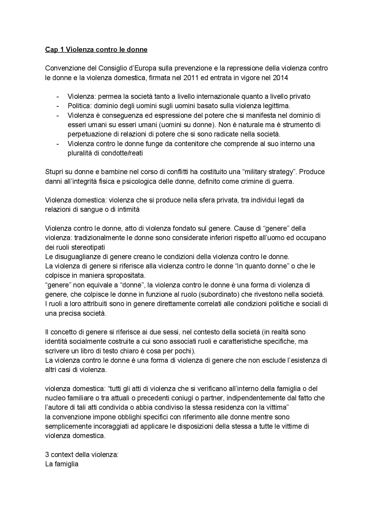 Donne Violenza Diritto Int Docsity
