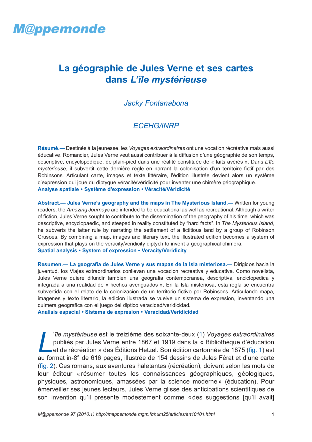 La géographie de Jules Verne et ses cartes dans l'Ile mystérieuse - Docsity