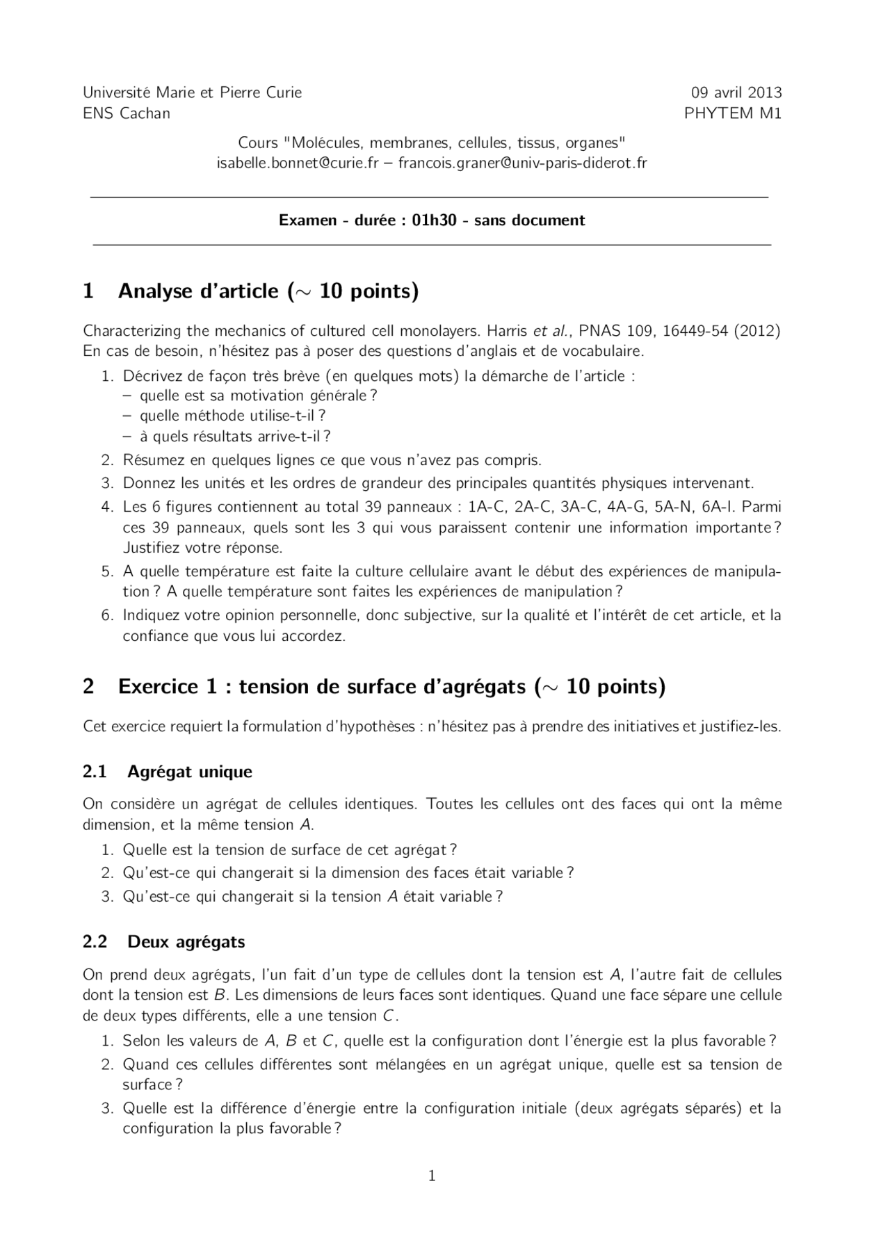 Molécules Membranes Cellules Tissus Organes Docsity