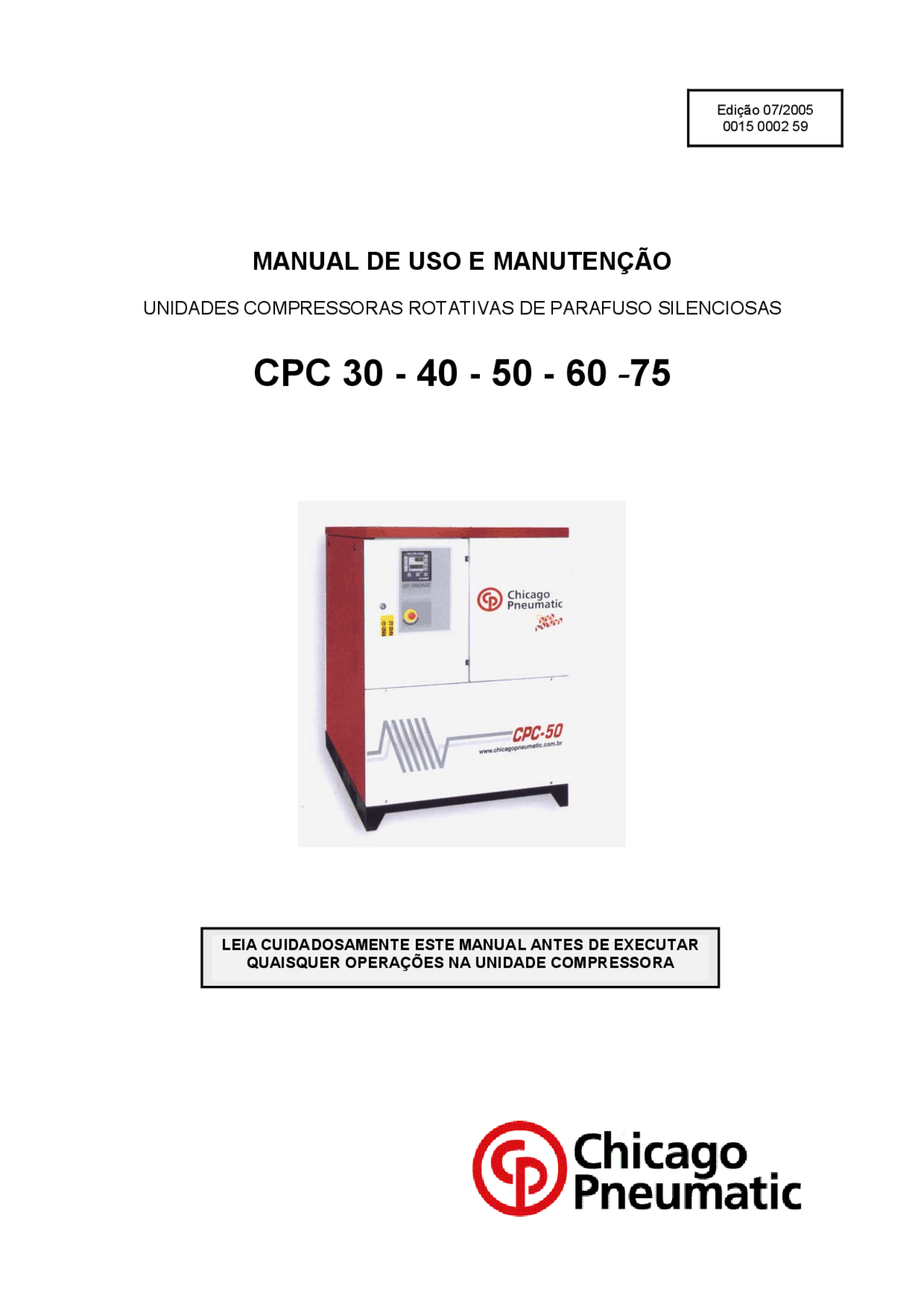 Manual Compressor CPC 60 e 75 - Docsity