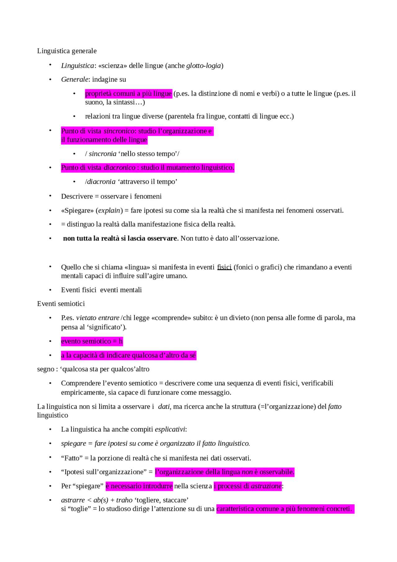 Linguistica Generale Gobber Eli Docsity