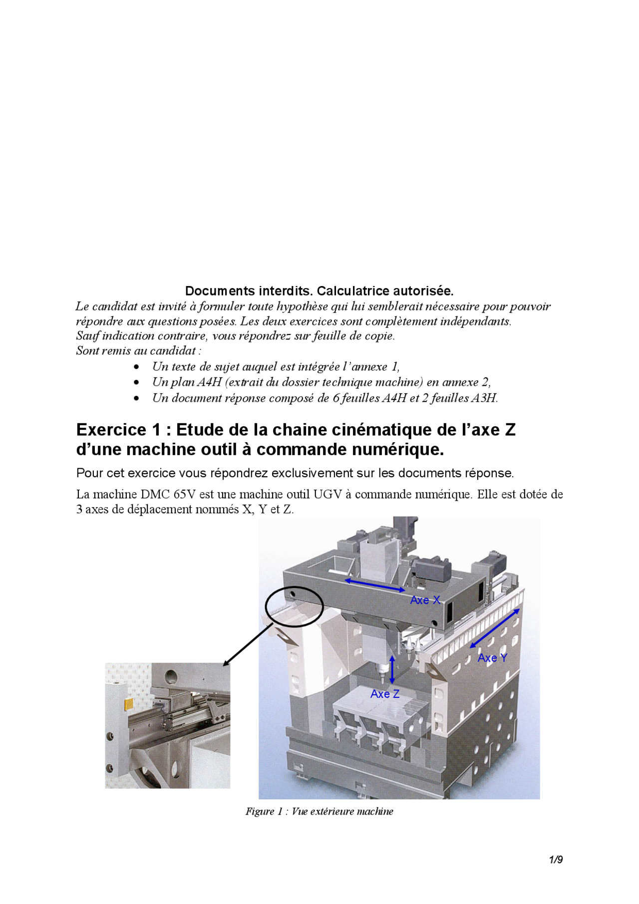 Étude de la chaine cinématique de l’axe Z d’une machine outil à ...