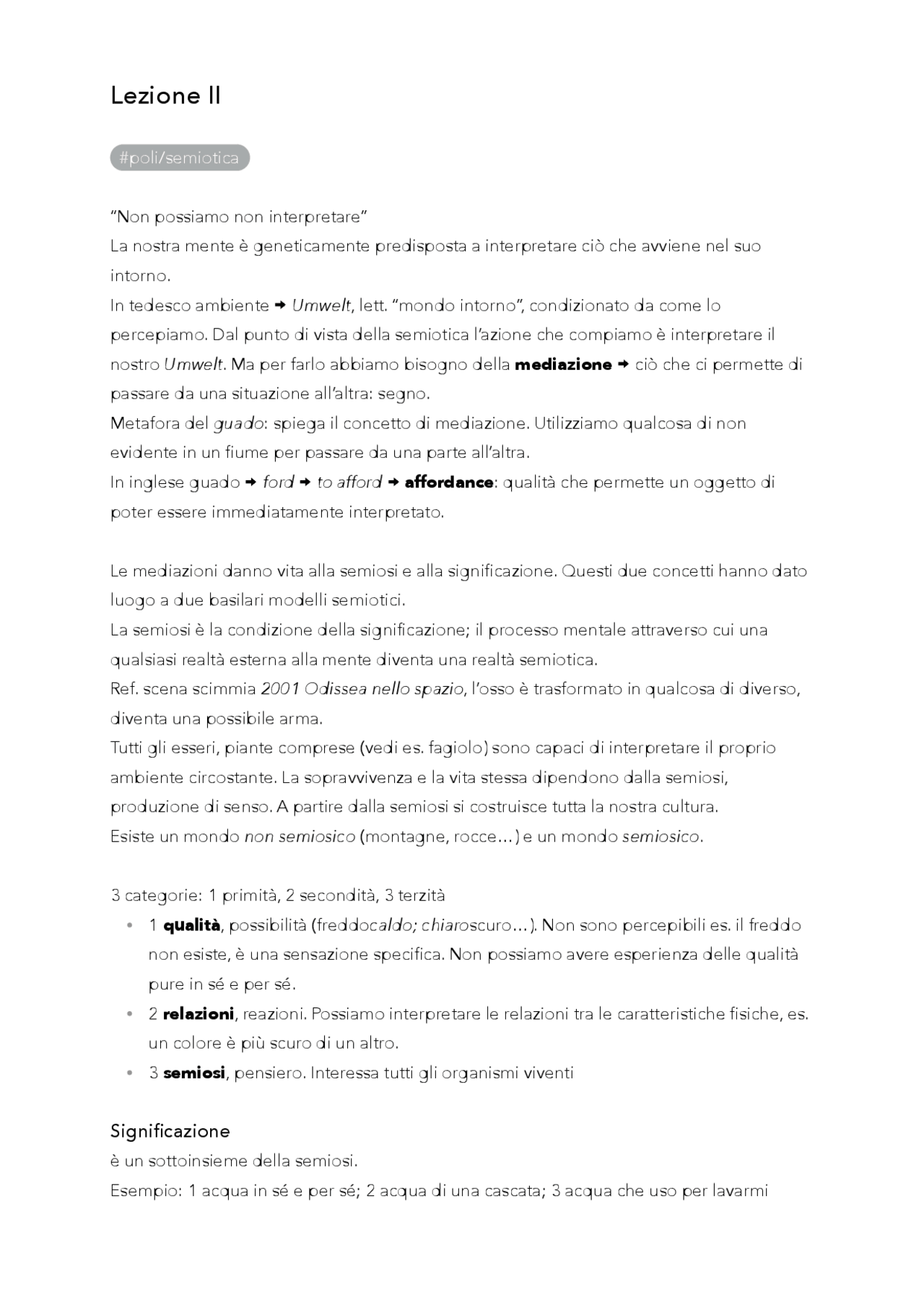 Appunti Semiotica Del Progetto Docsity