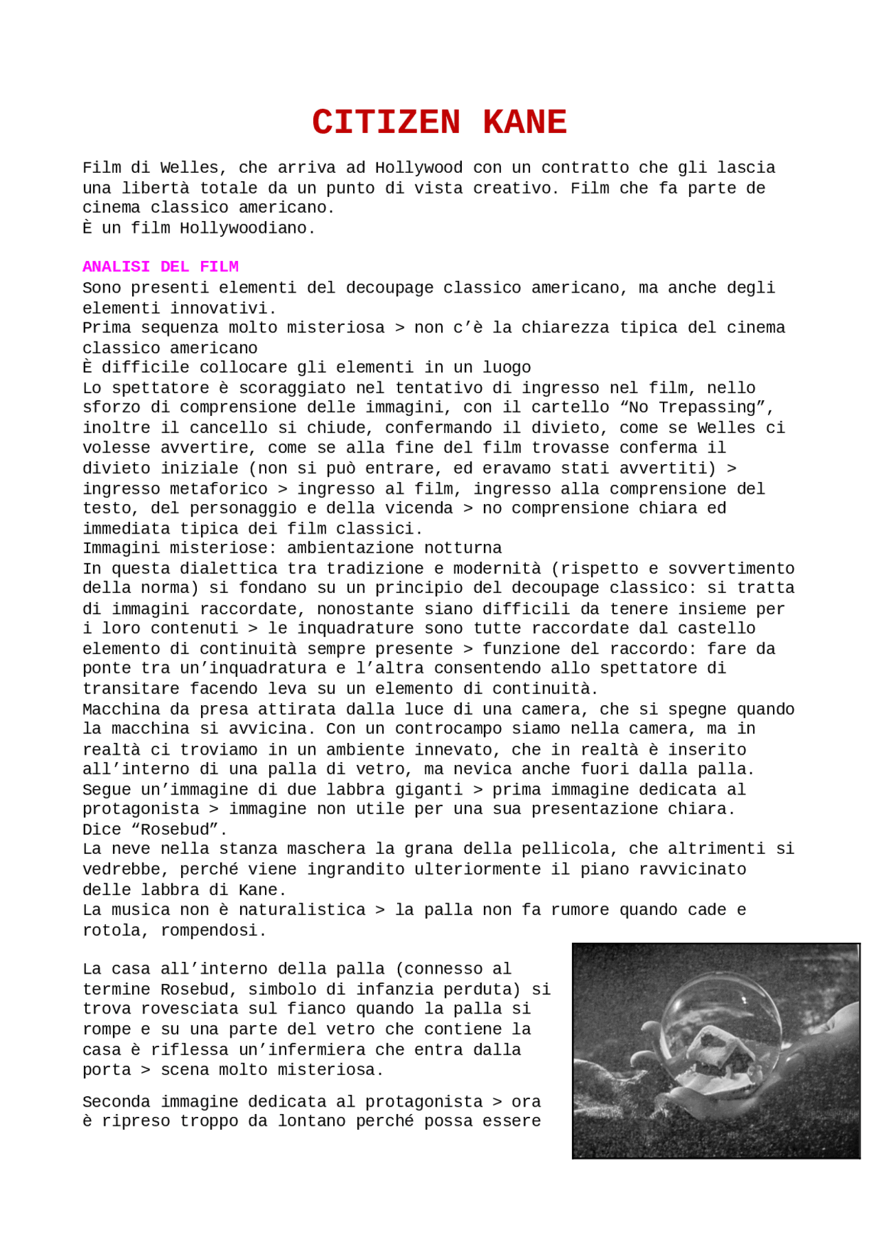 Appunti Di Storia Del Cinema Docsity