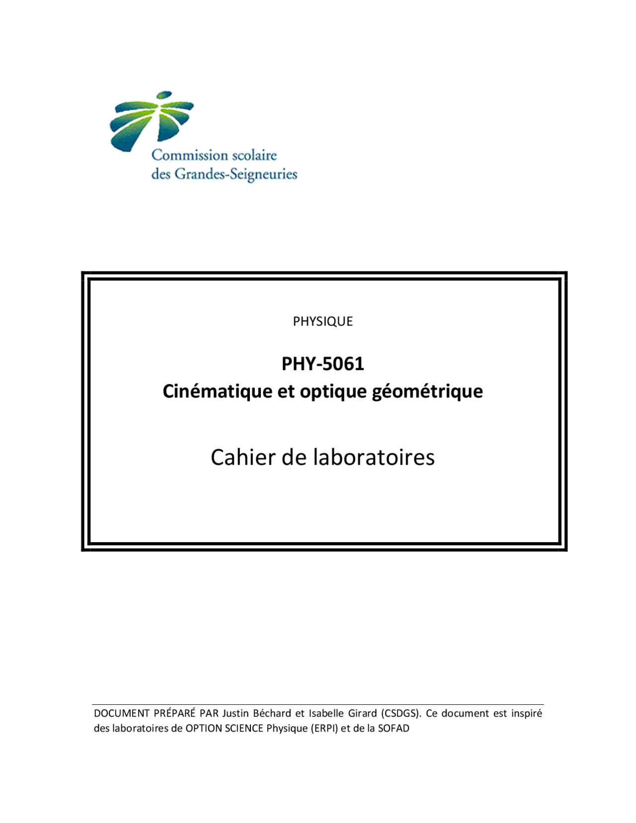 Cinématique Et Optique Géométrique Docsity