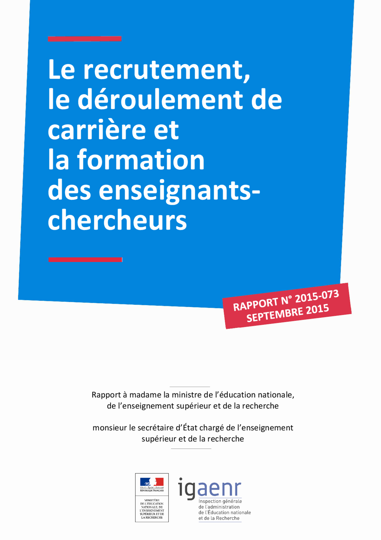 Le recrutement, le déroulement de carrière et la formation des enseignants-chercheurs - Docsity