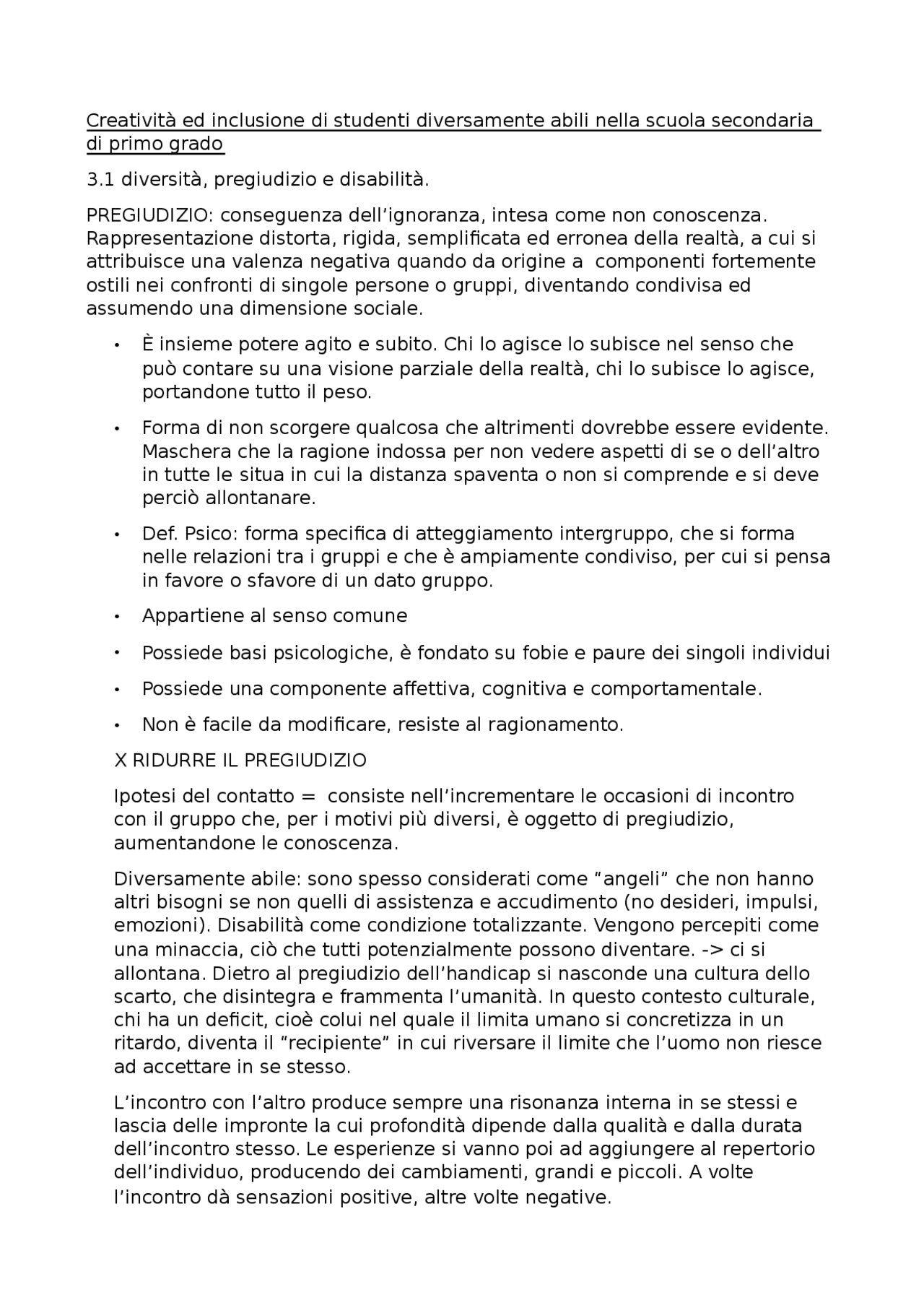 Riassunti Libro Creatività Docsity