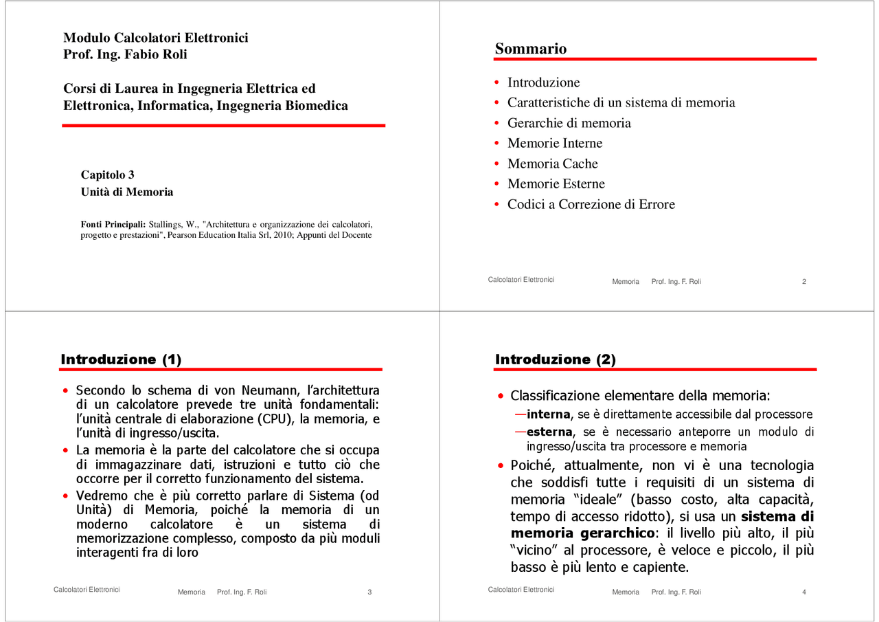 Calcolatori Architettura Docsity