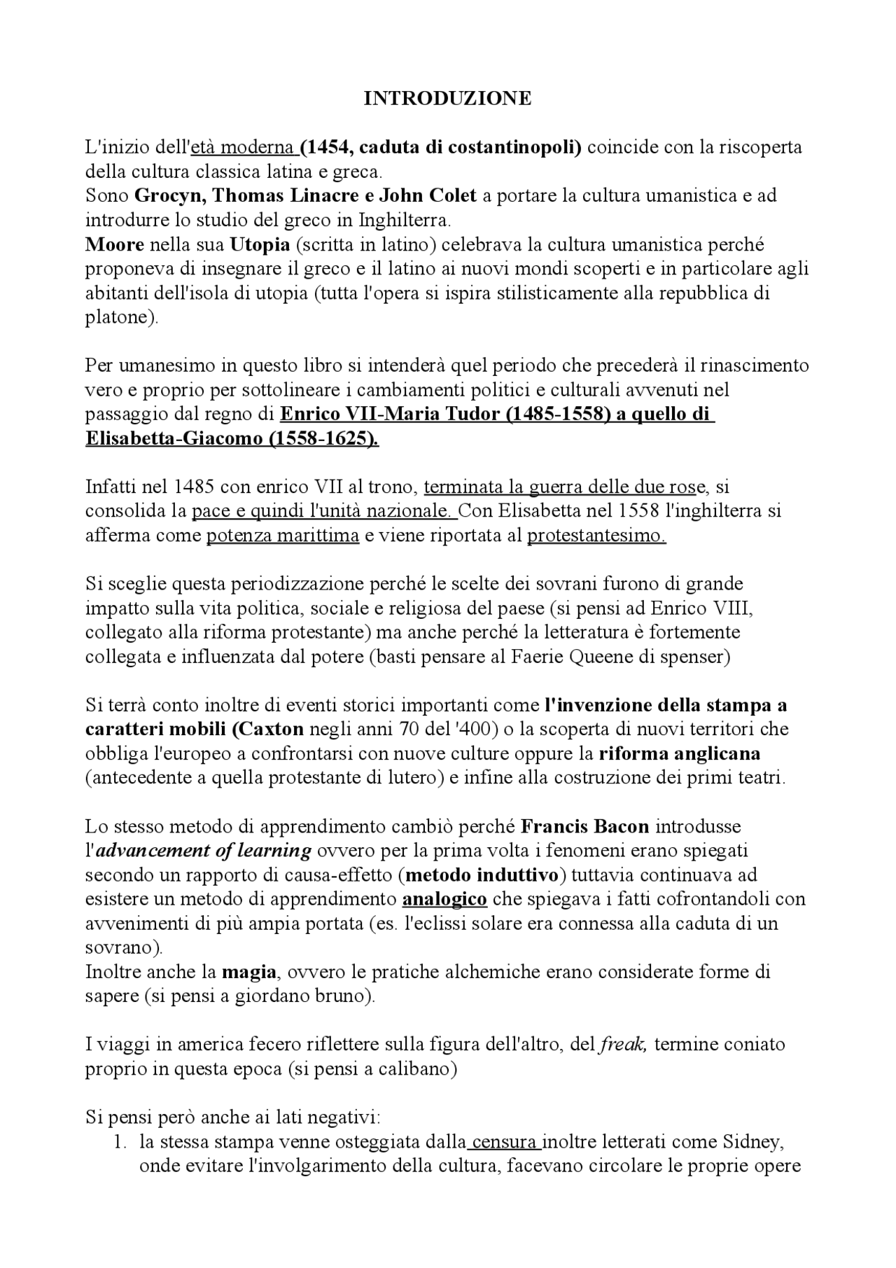 Riassunto Letteratura Docsity