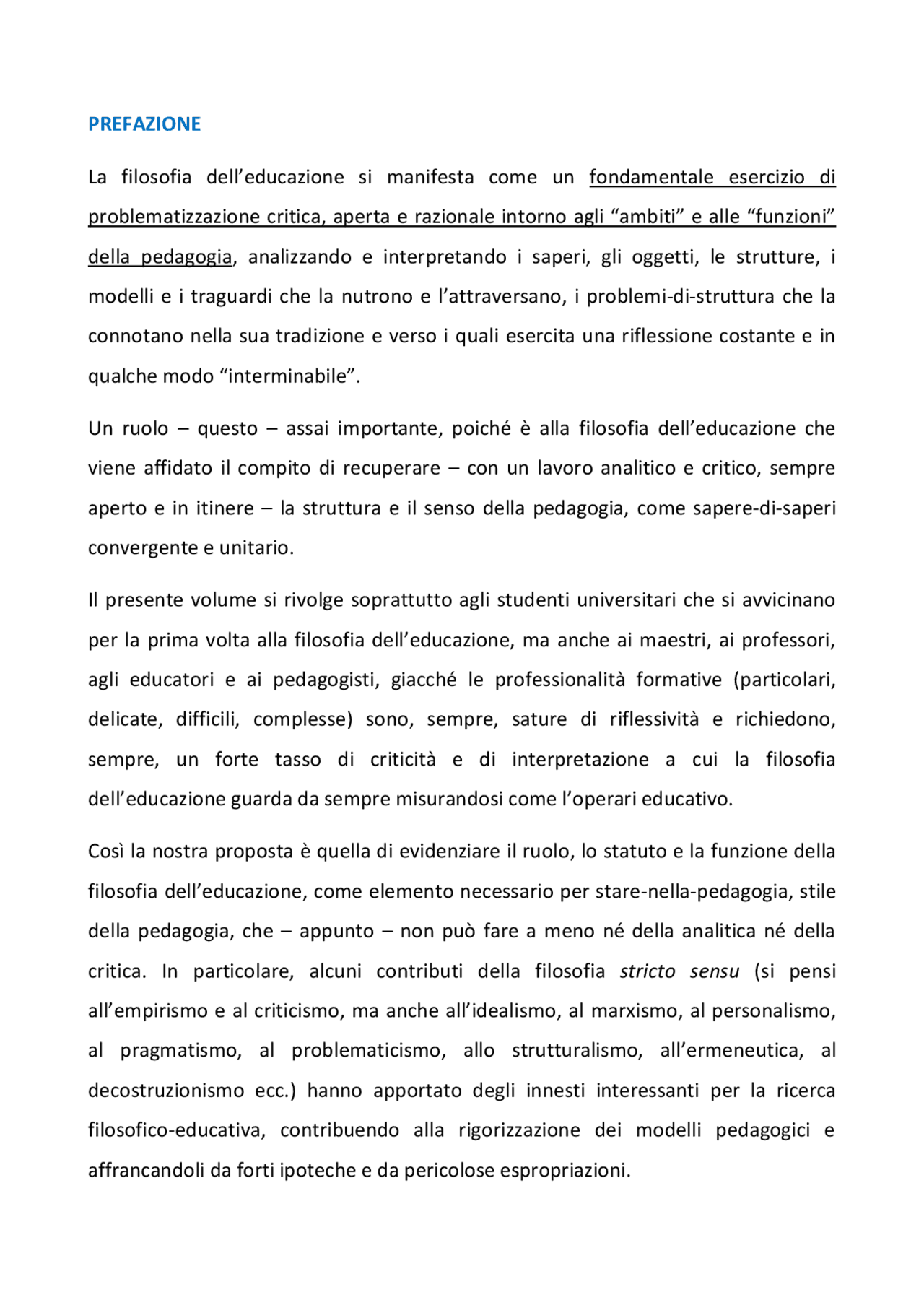 Elementi Di Filosofia Delleducazione Docsity