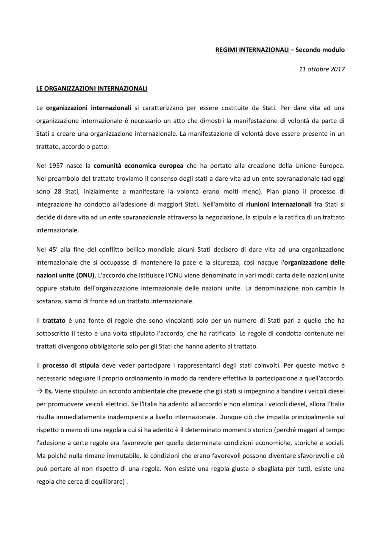 Regimi Internazionali Docsity