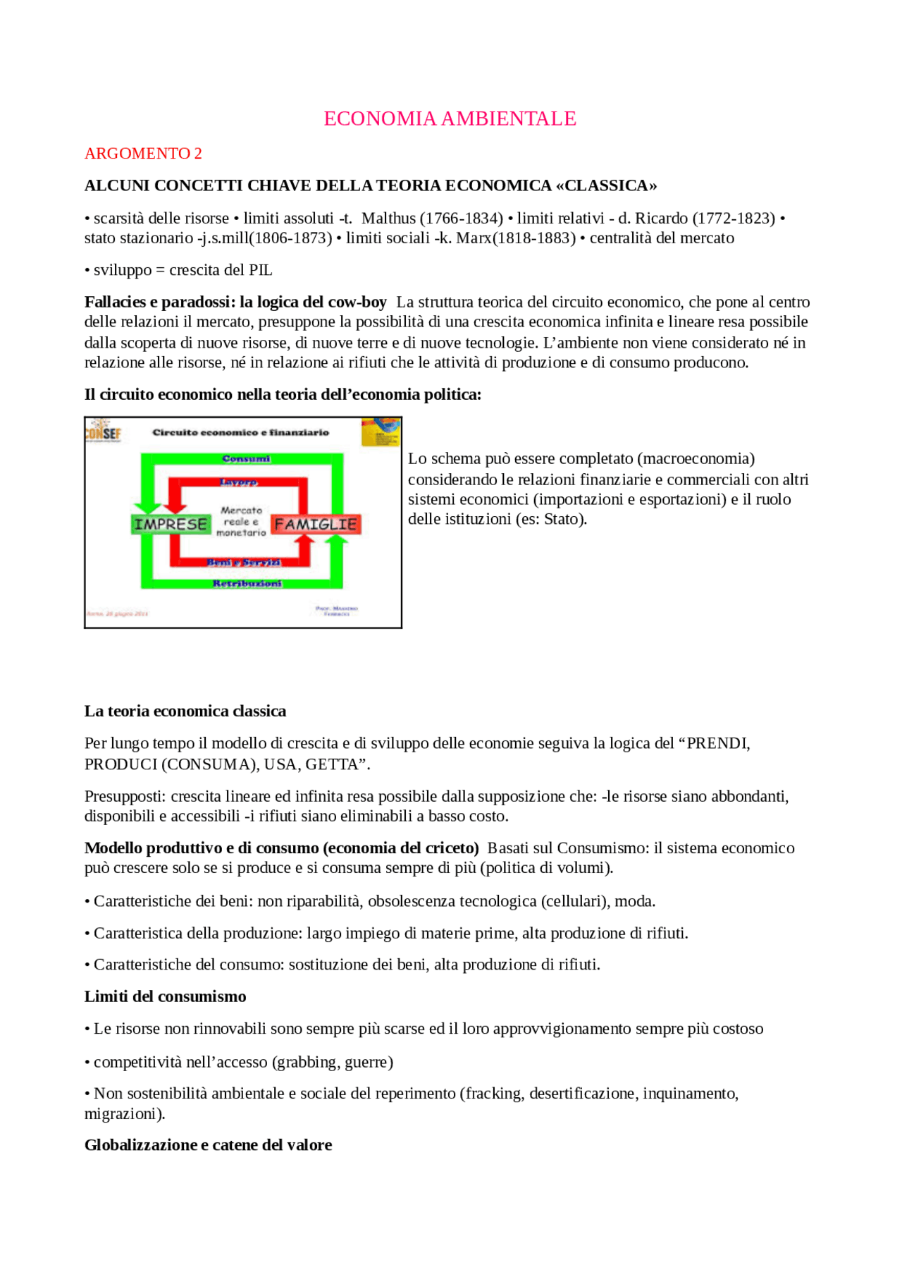 Economia Ambientale Slide E Appunti Docsity