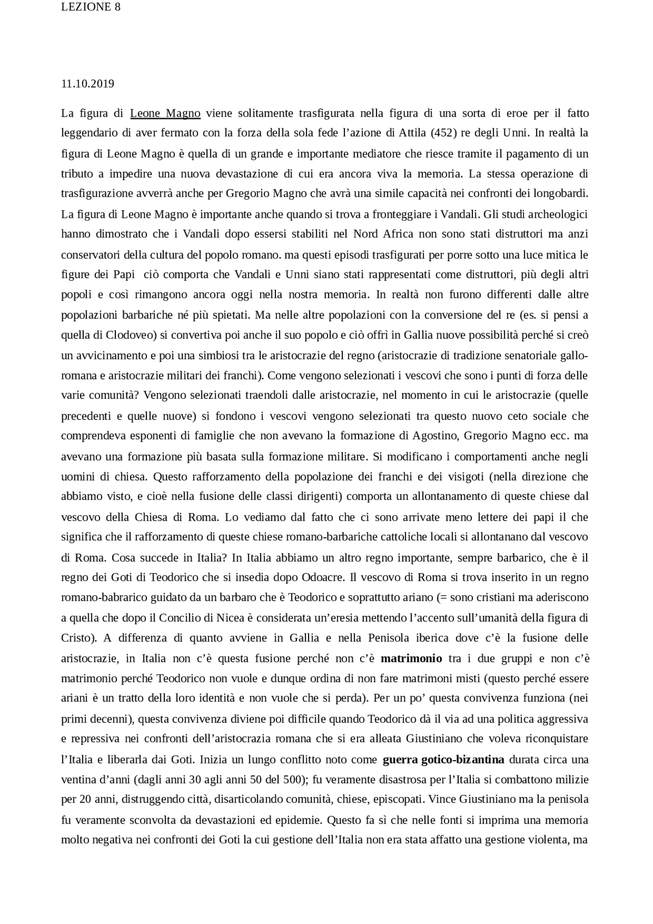 Lezione 8 Storia Del Cristianesimo E Delle Chiese Docsity