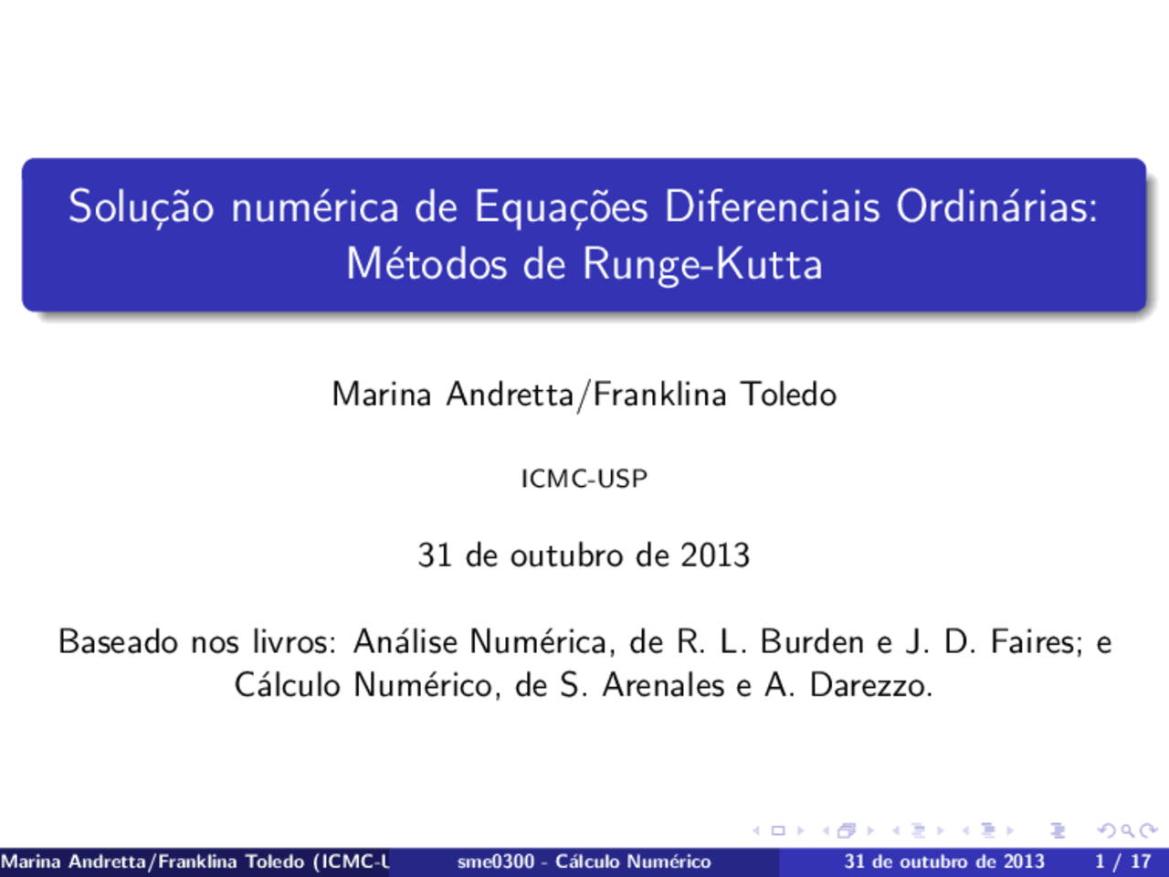 Resumo edo´s Runge-Kutta. - Docsity