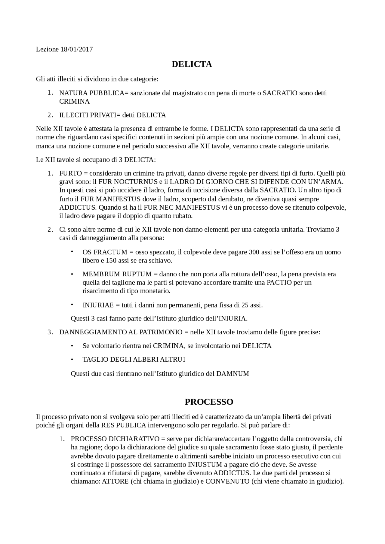 Appunti Lezioni Diritto Romano Docsity