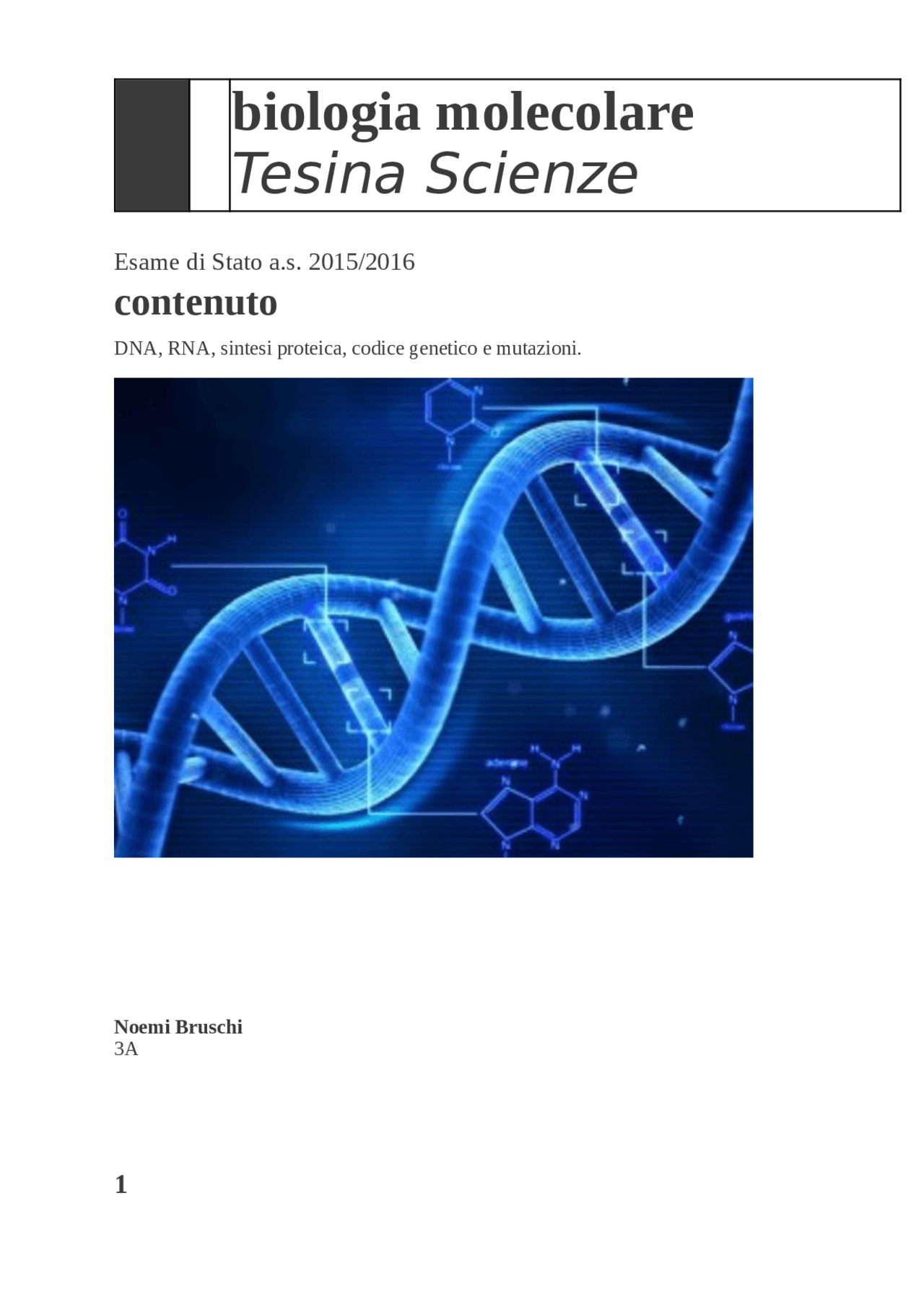 Appunti Di Biologia Molecolare Docsity
