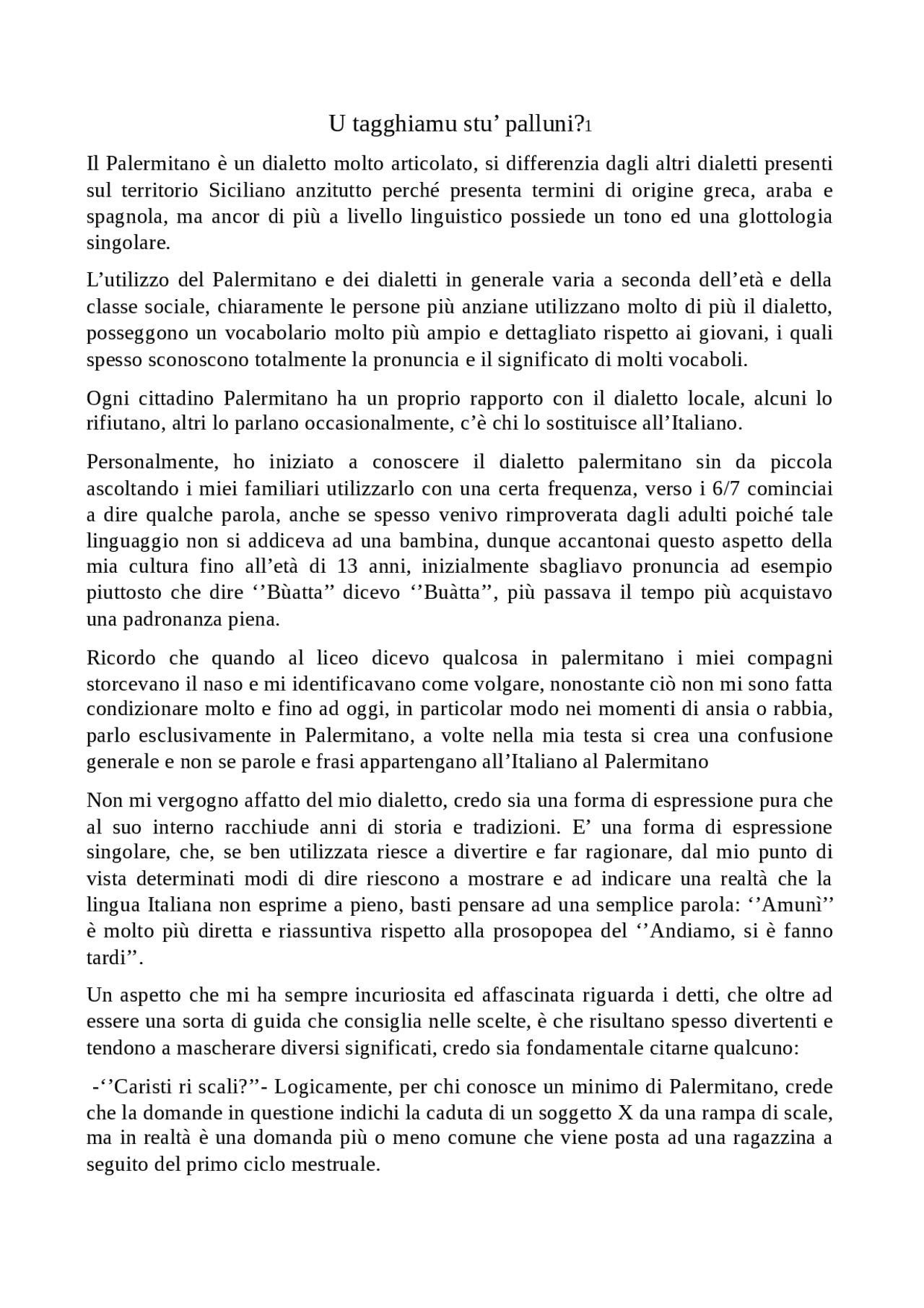 Rapporto Con Il Dialetto Docsity
