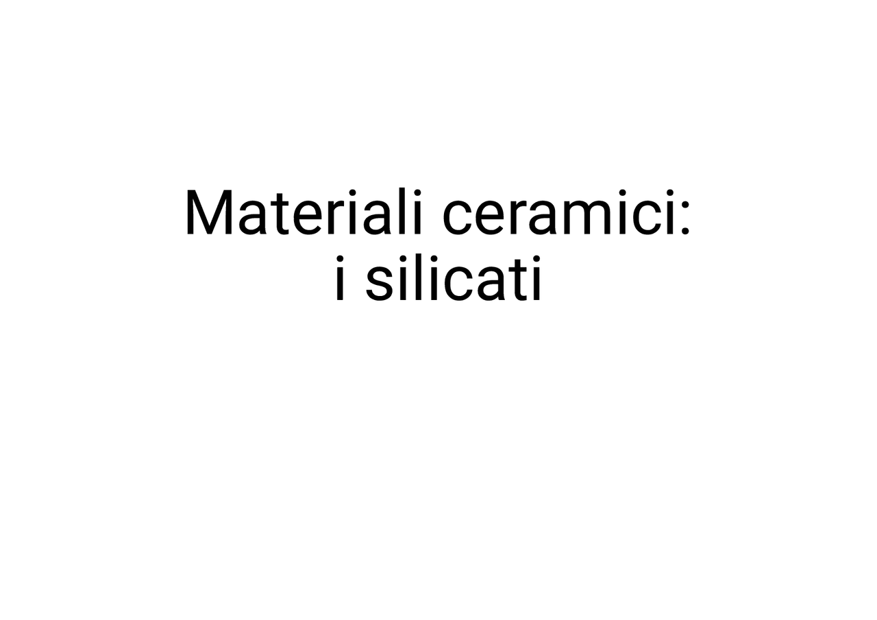 Slides Scienze E Tecnologia Dei Materiali Docsity