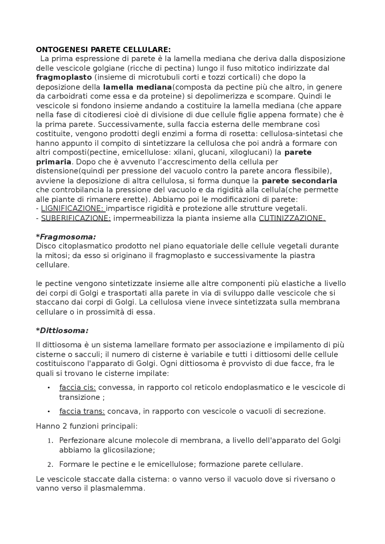 Appunti Botanica Generale Docsity