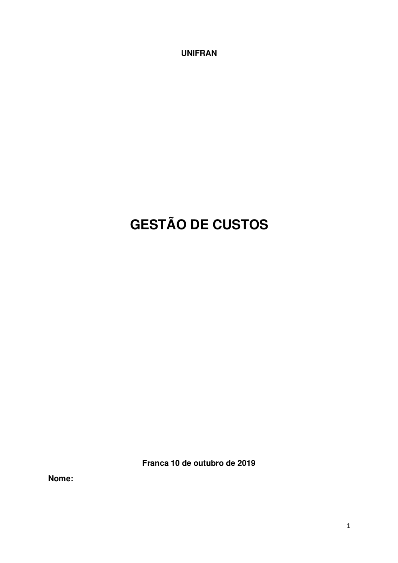 Trabalho Gestão De Custos Docsity