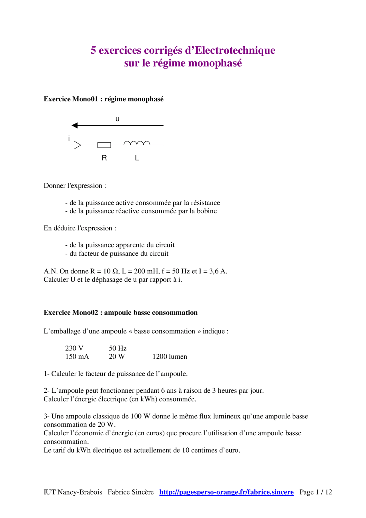 single phase exercises | Exercises Power Electronics | Docsity