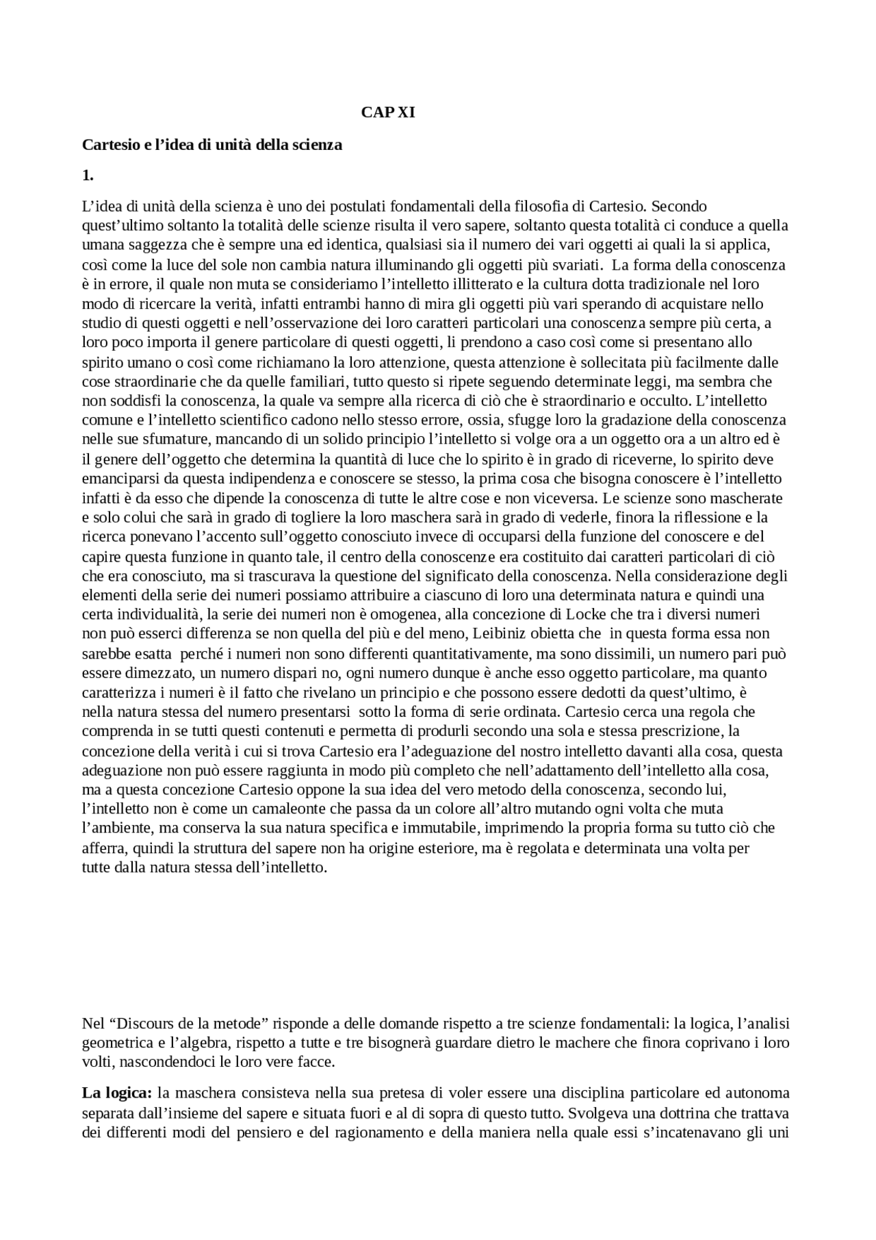 Storia Della Filosofia Moderna Docsity