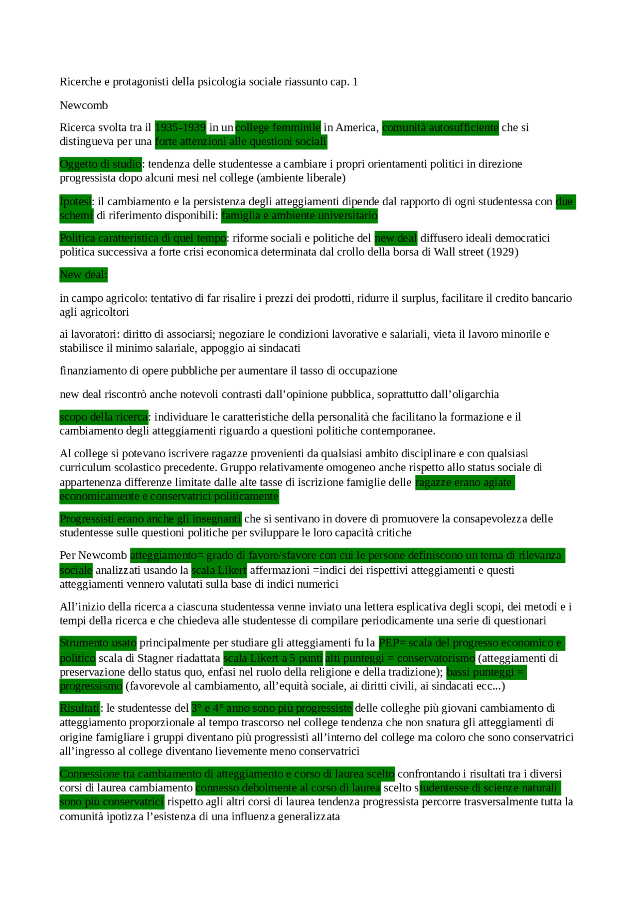 Riassunto Capitolo 1 Psicologia Sociale Docsity