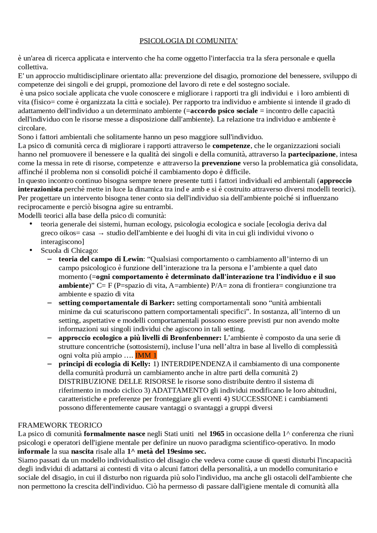 Riassunto Psicologia Di Comunità Scienze Delleducazione Docsity