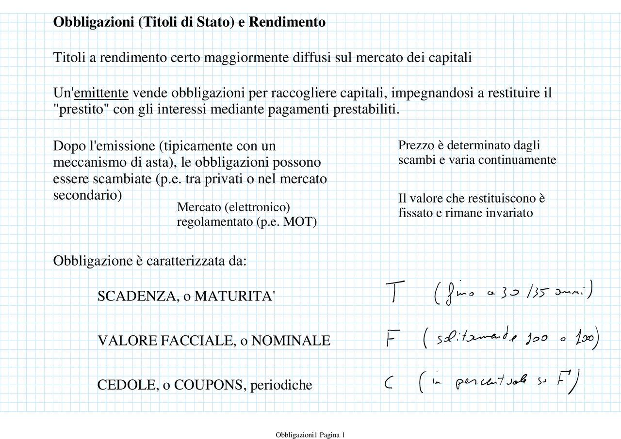 Matematica Finanziaria Docsity