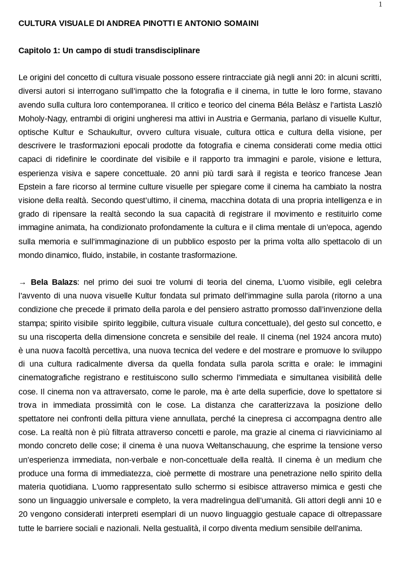 Cultura Visuale Pinotti E Somaini Docsity