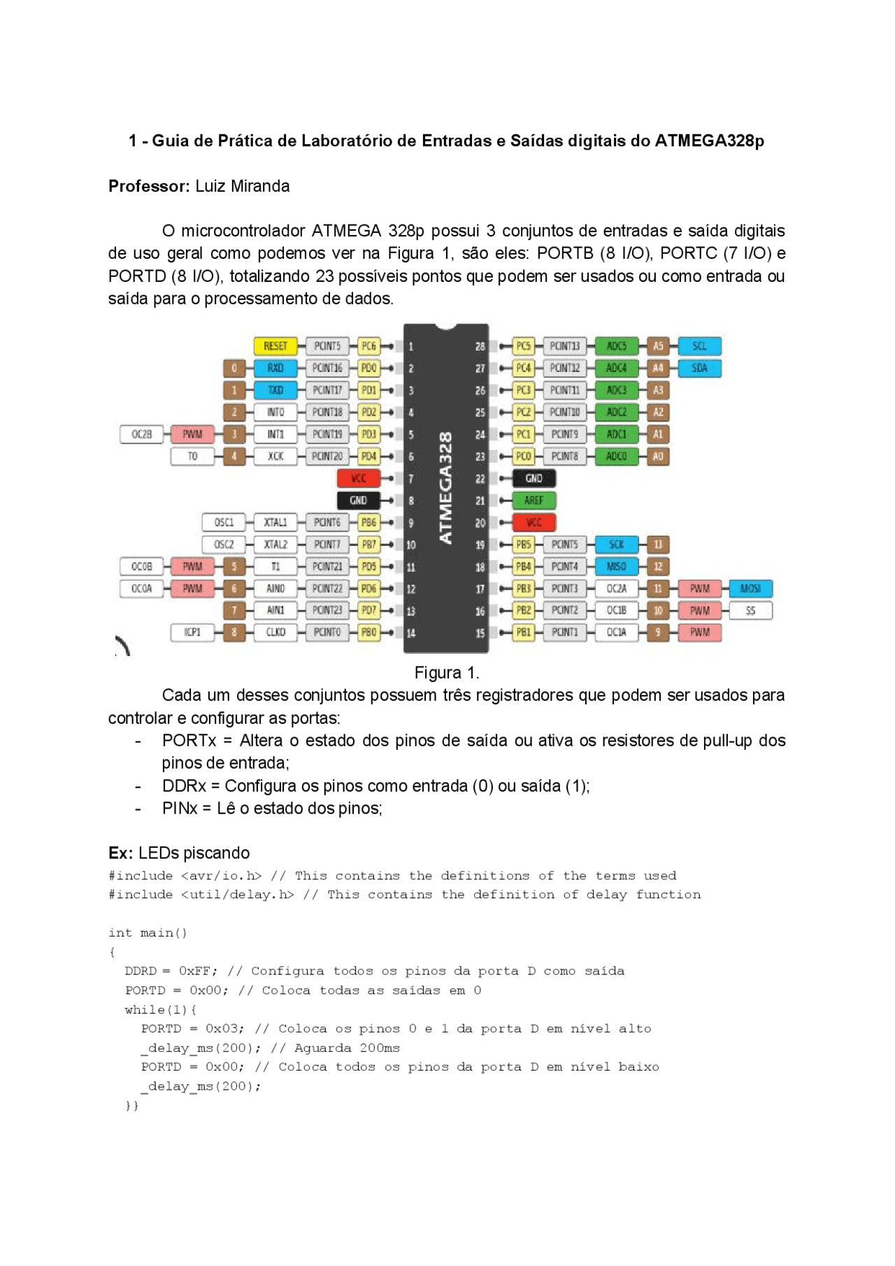 Microcontroladores Atmega328p Docsity