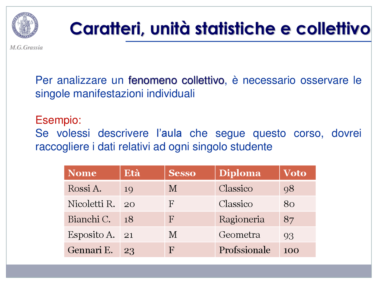Lezione 2 Metodi Statistici Docsity