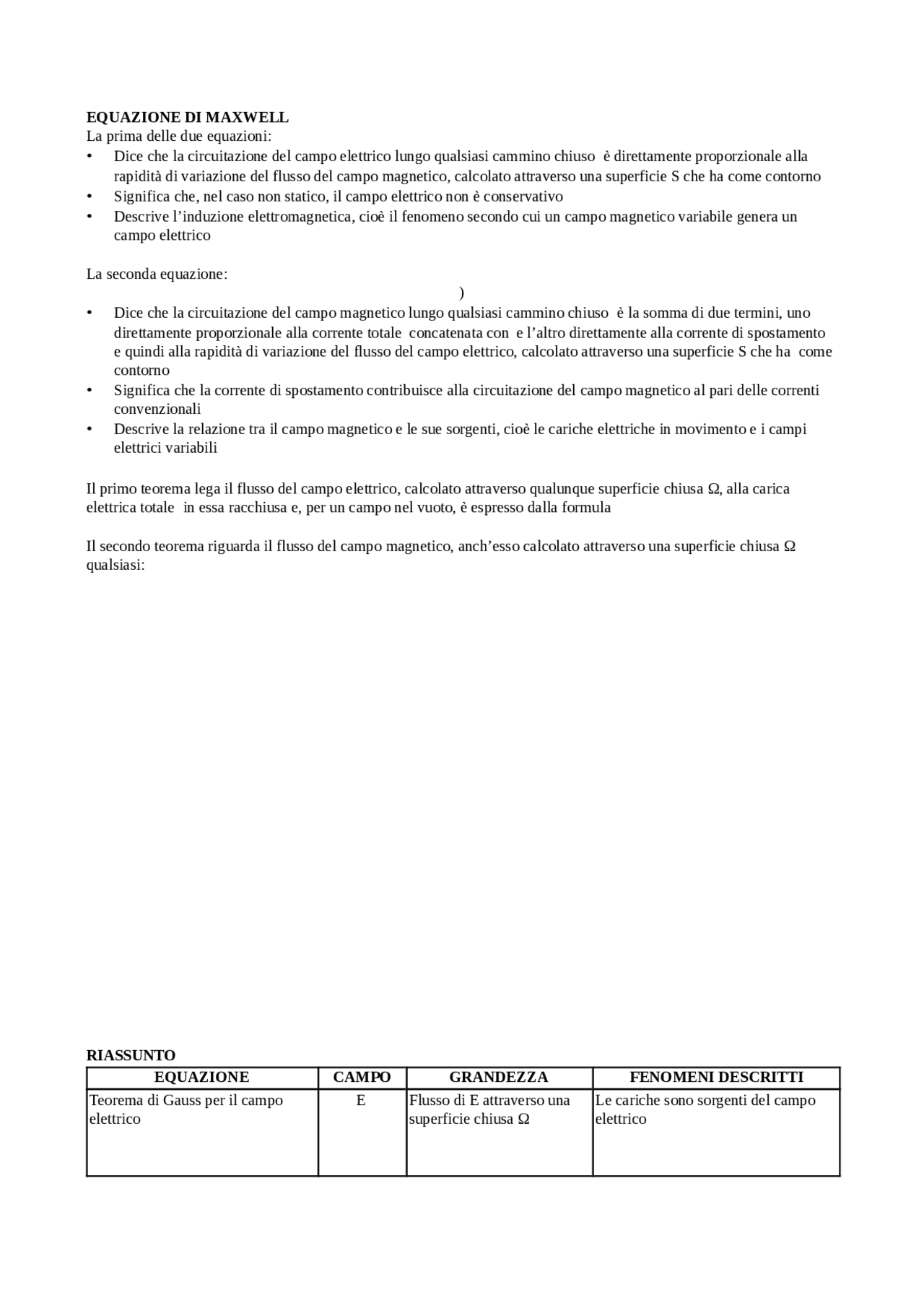 Equazioni Di Maxwell Fisica Docsity