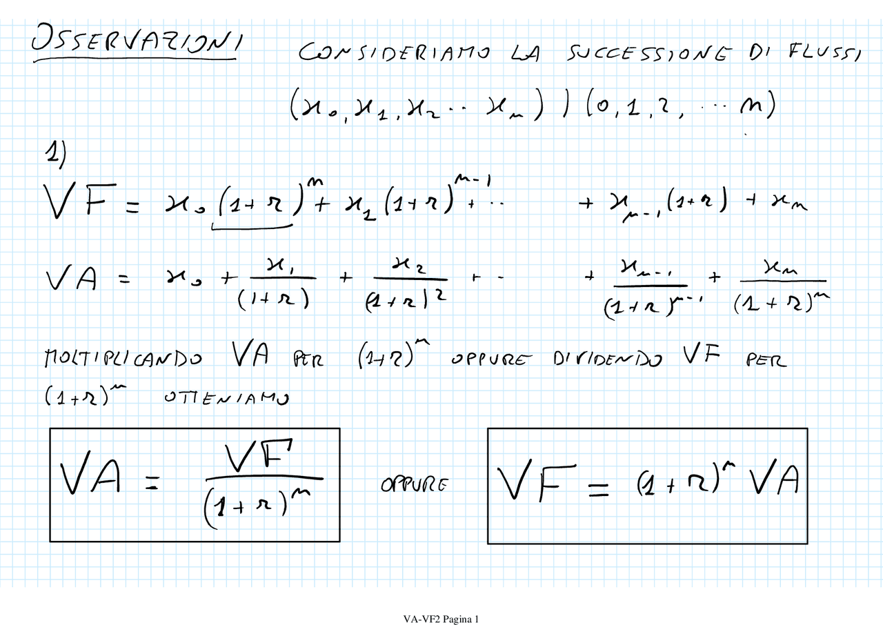 Matematica Finanziaria Docsity