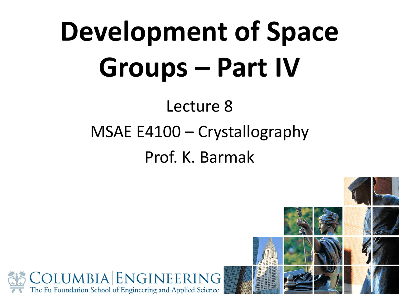 Development Of Space Groups Docsity
