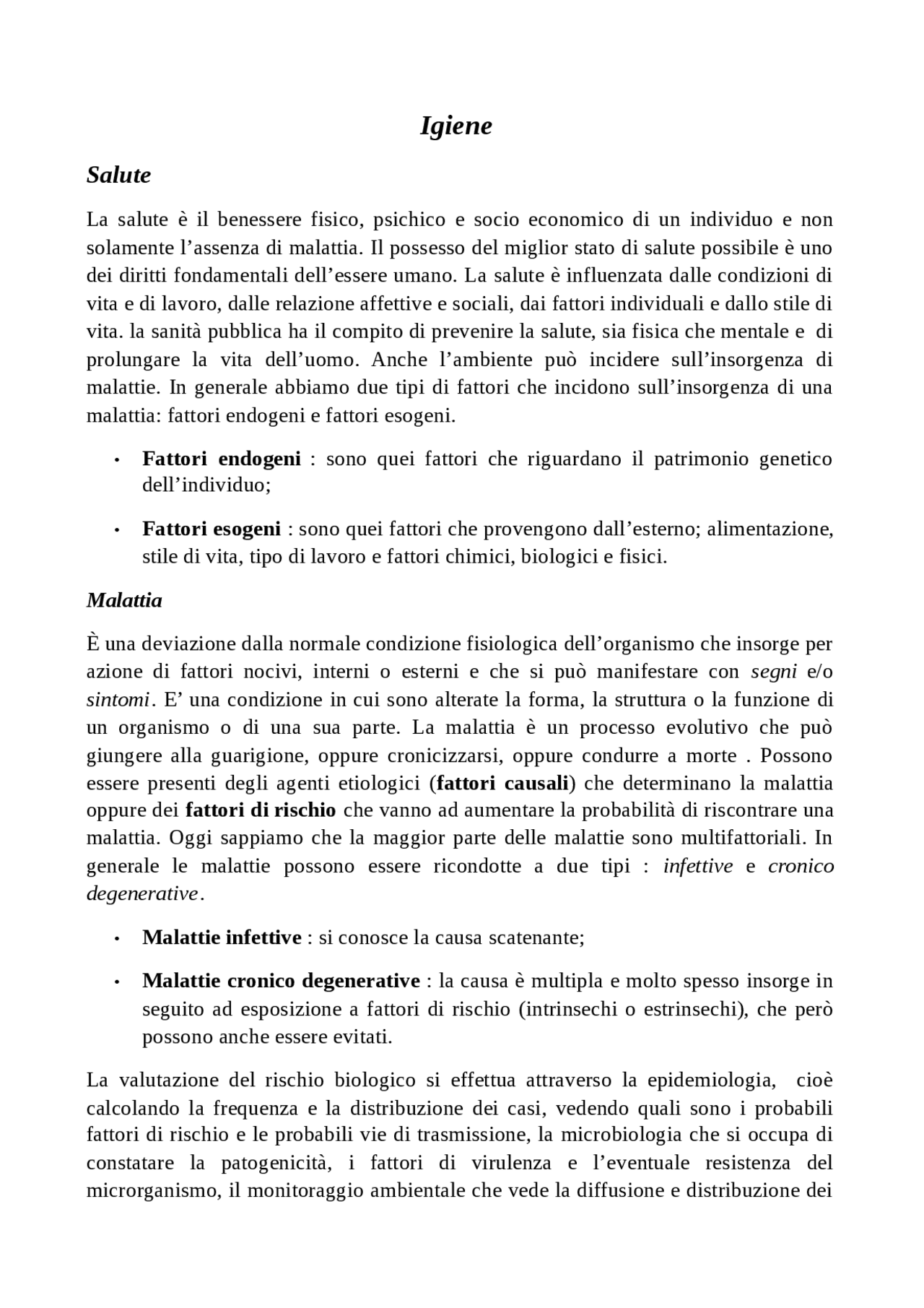 Microbiologia E Principi Di Igiene Docsity