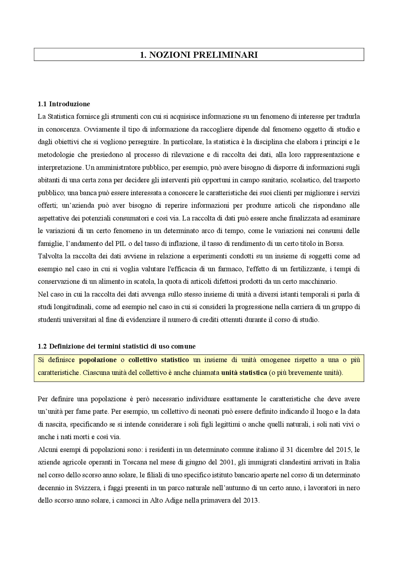 Dispense Statistica Descrittiva Docsity