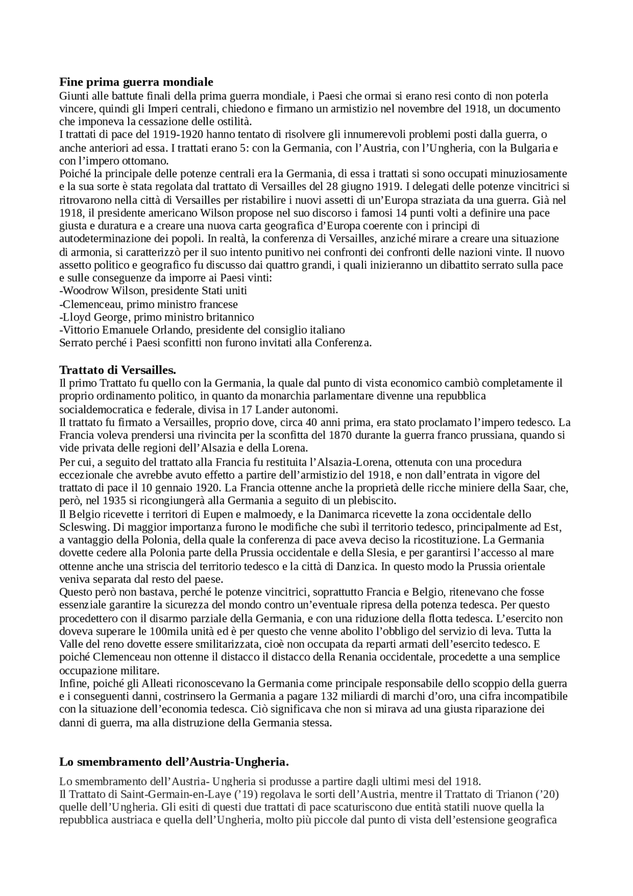 Riassunto Storia Delle Relazioni Internazionali Docsity