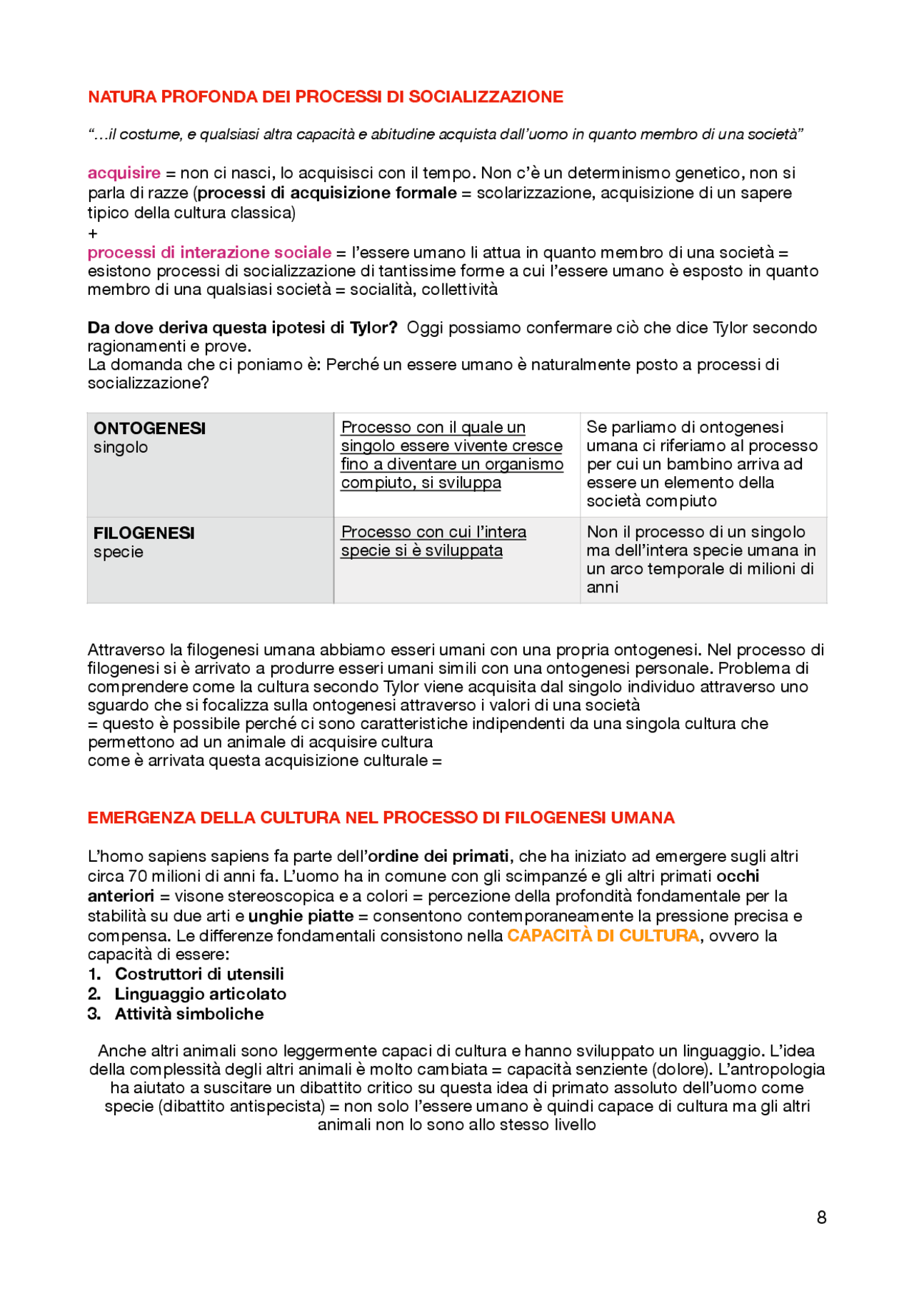 I Processi Di Socializzazione Docsity