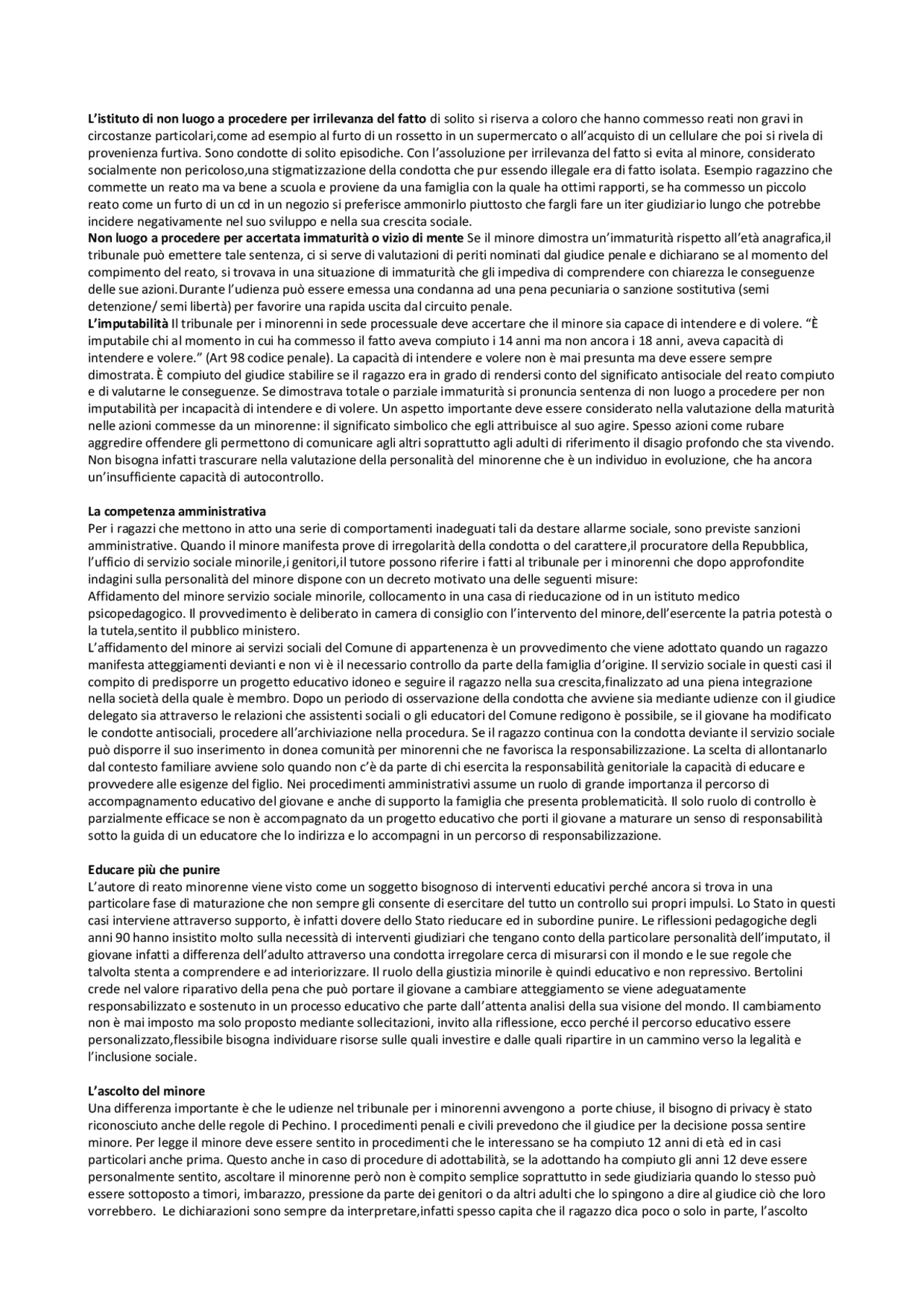 Giustizia Minorile E Integrazione Sociale Mancano Solo Le Prime Pagine