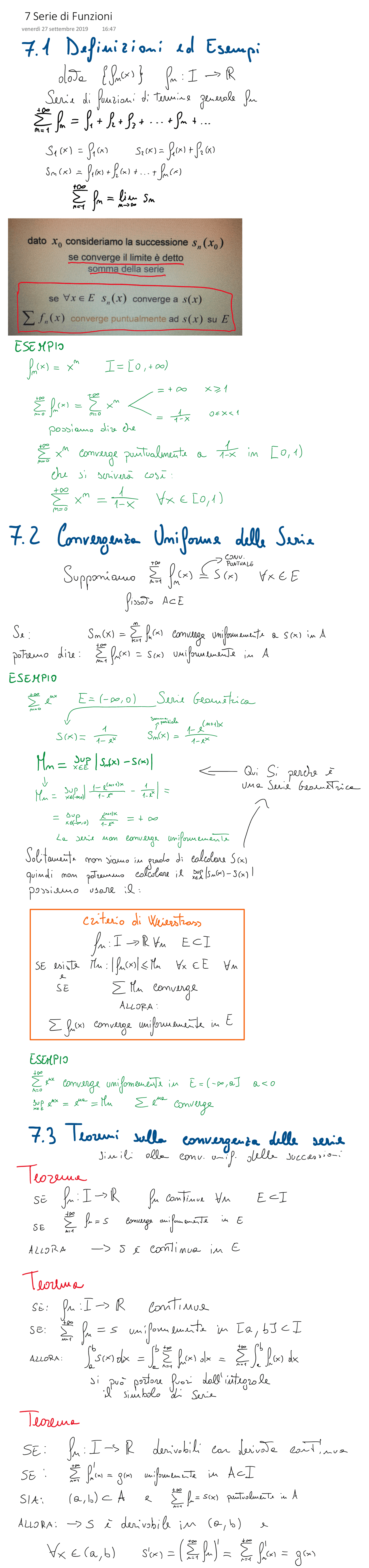 Serie Di Funzioni Analisi Ii Docsity