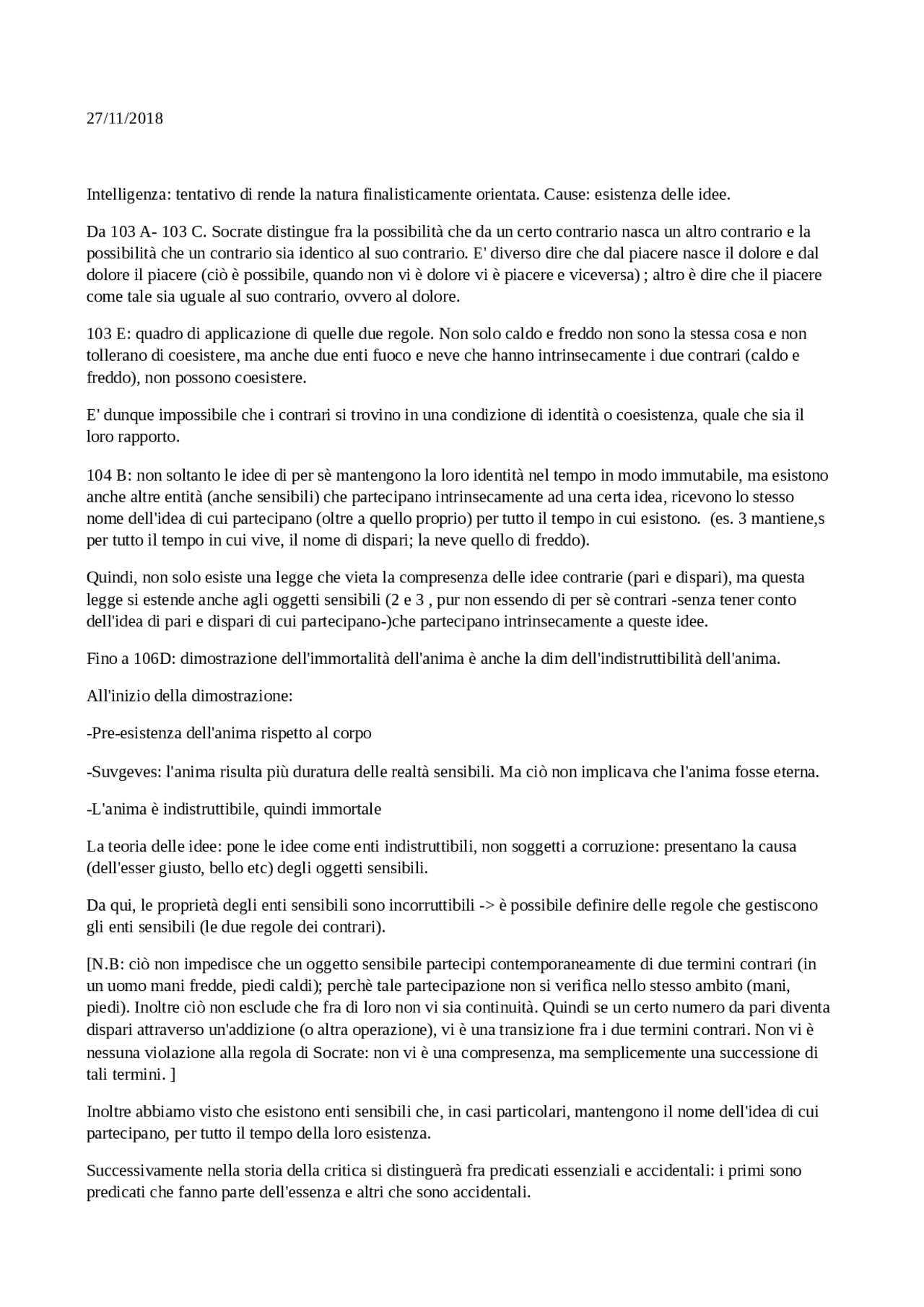 Spiegazione Del Fedone Di Platone Docsity