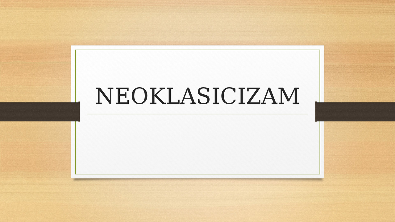 Uopstena prezentacija o neoklasicizmu | Slajdovi' predlog Likovna ...
