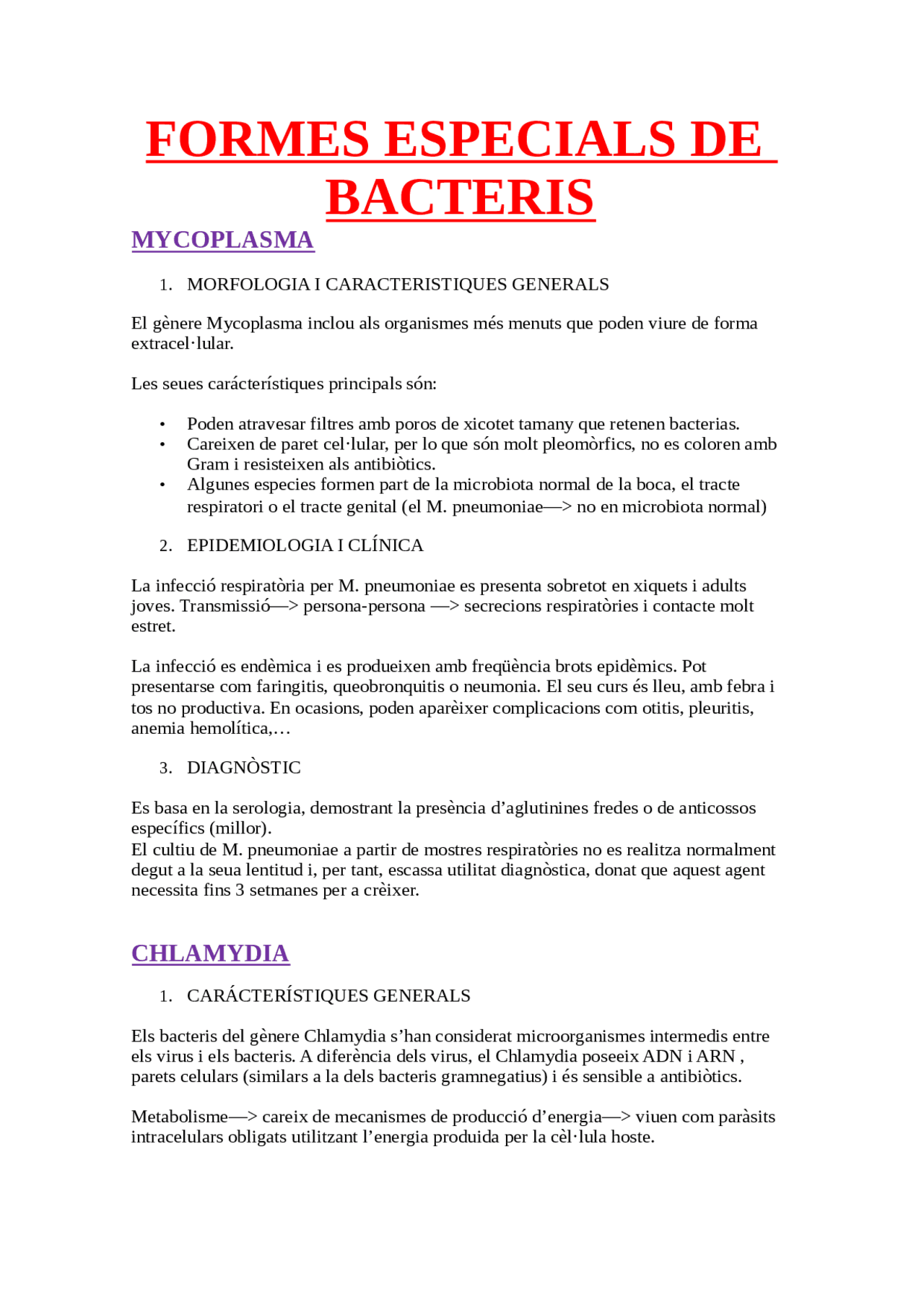 Formes Especials Descripció Dels Microorganismes Docsity