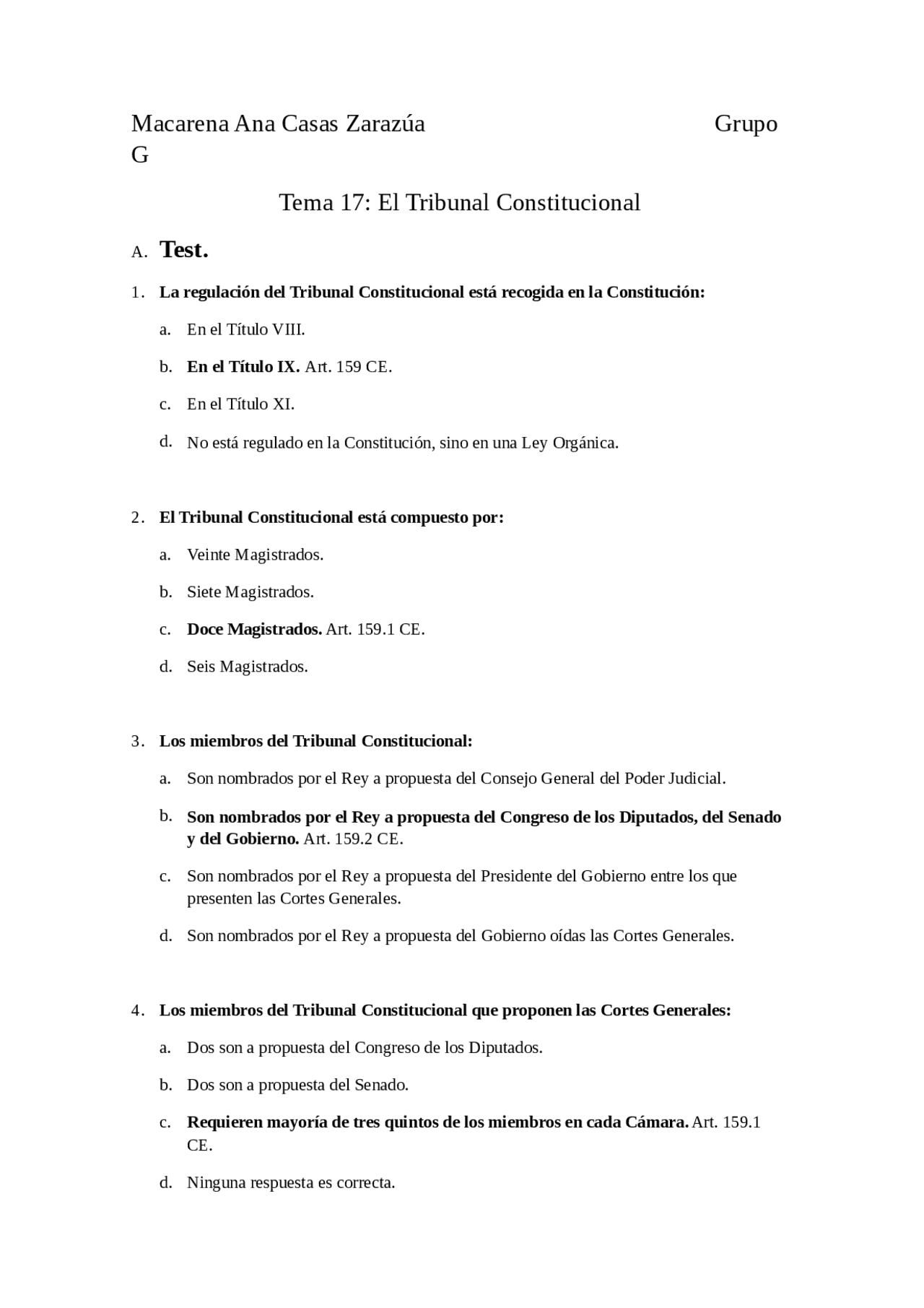 Práctica 17 Derecho Constitucional Docsity
