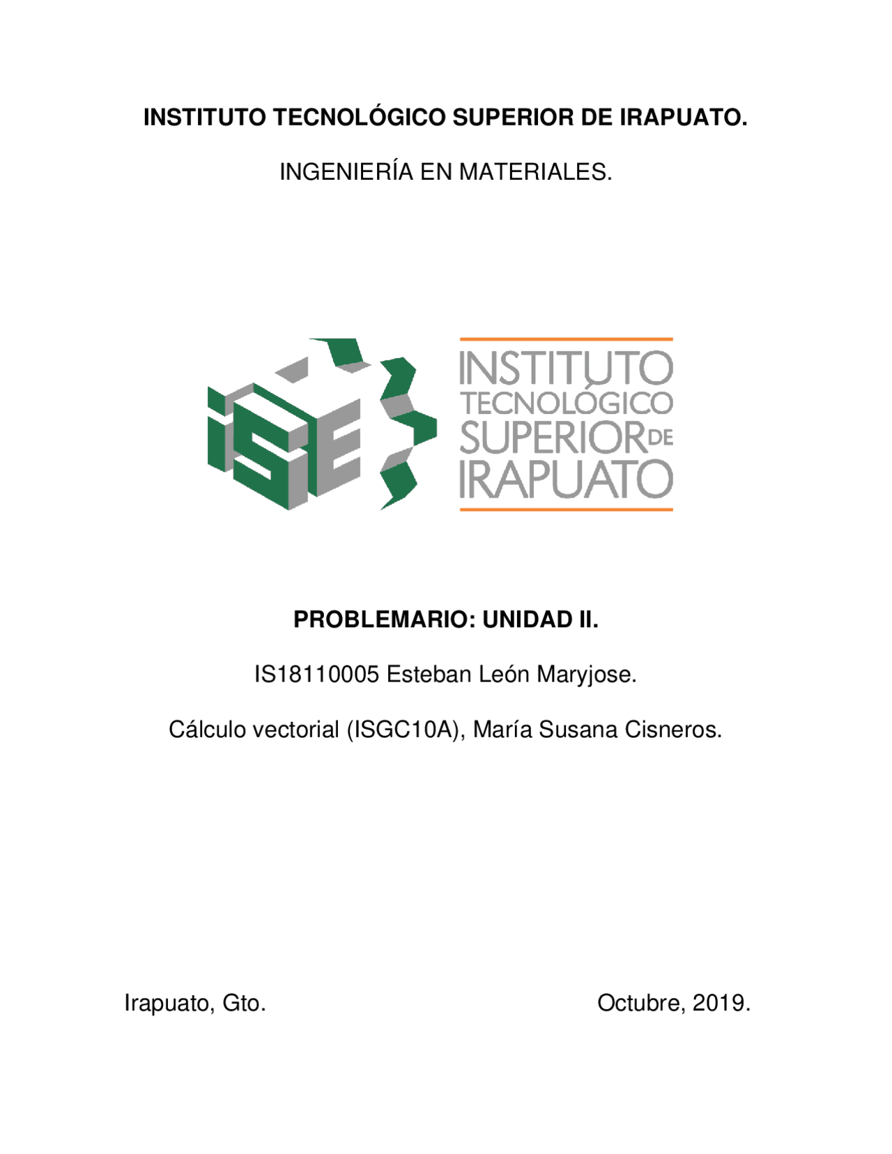Problemario De Cálculo Vectorial Docsity