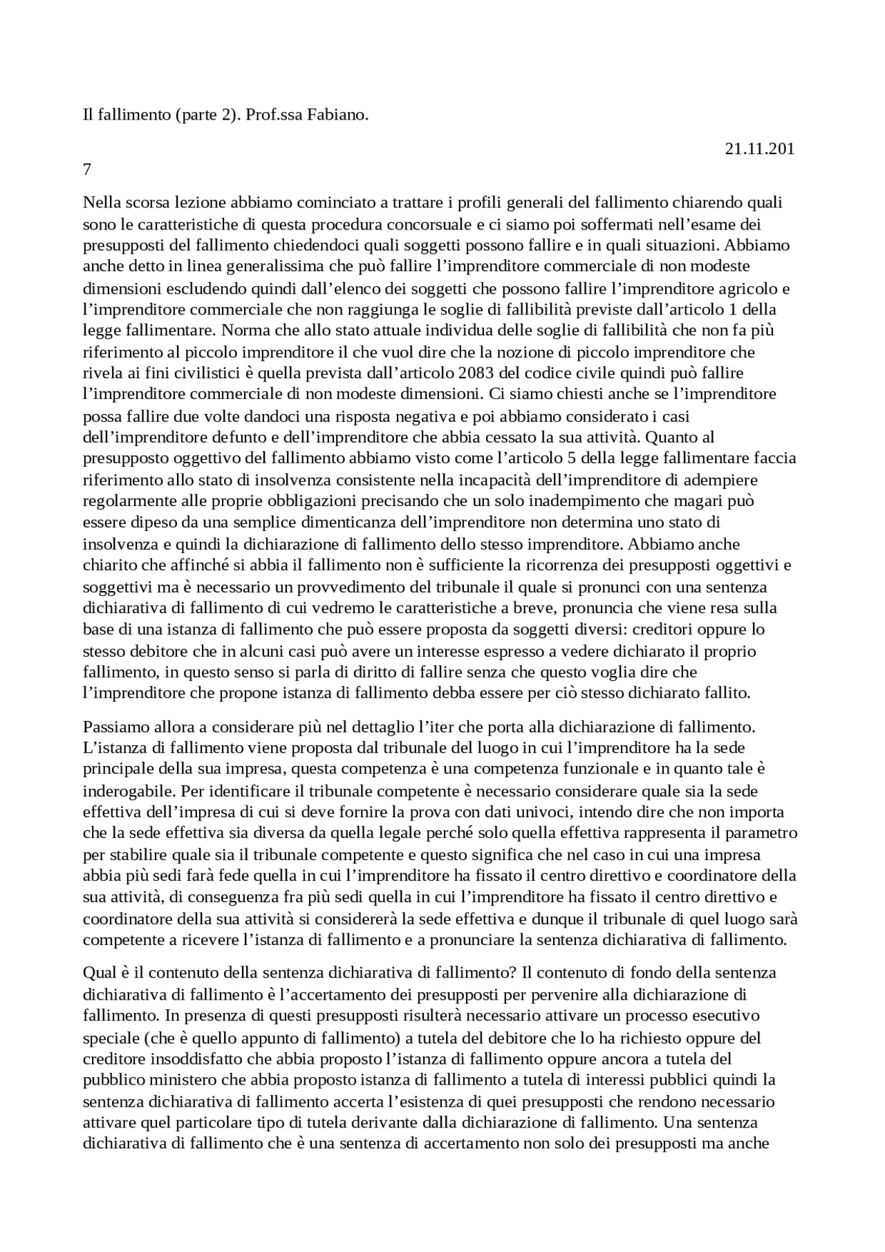 Procedure Concorsuali Docsity