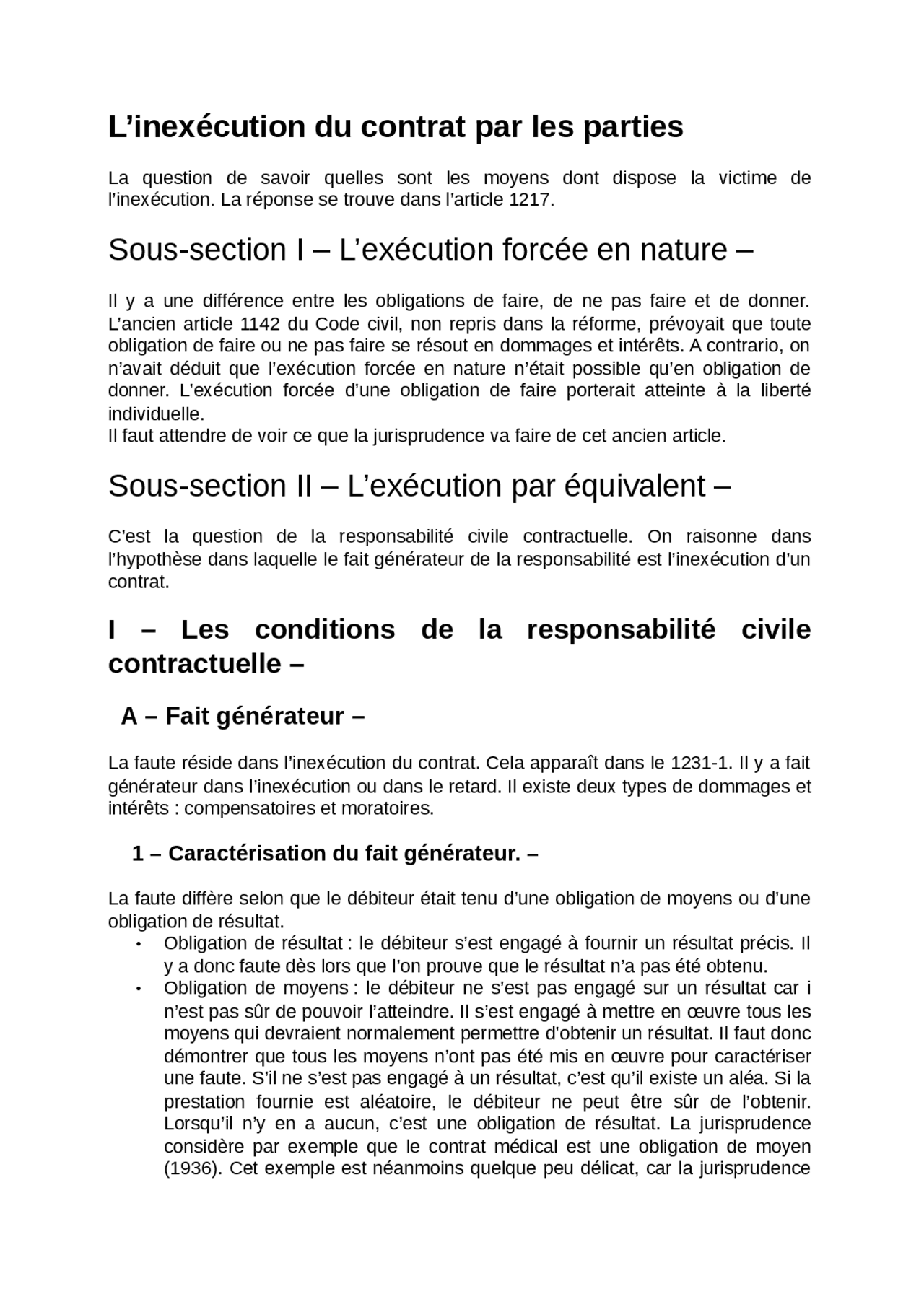 Cours De Droit Notes De Cours Année 20182019 Notes Droit Docsity