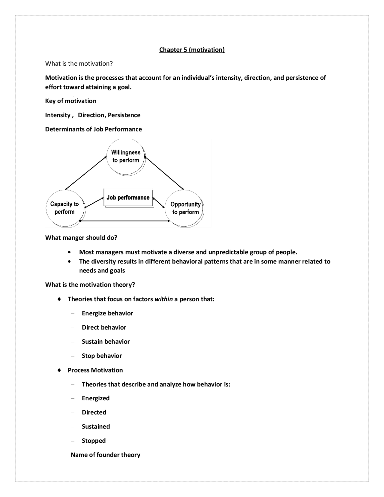 Motivation In Organization Behavior Docsity