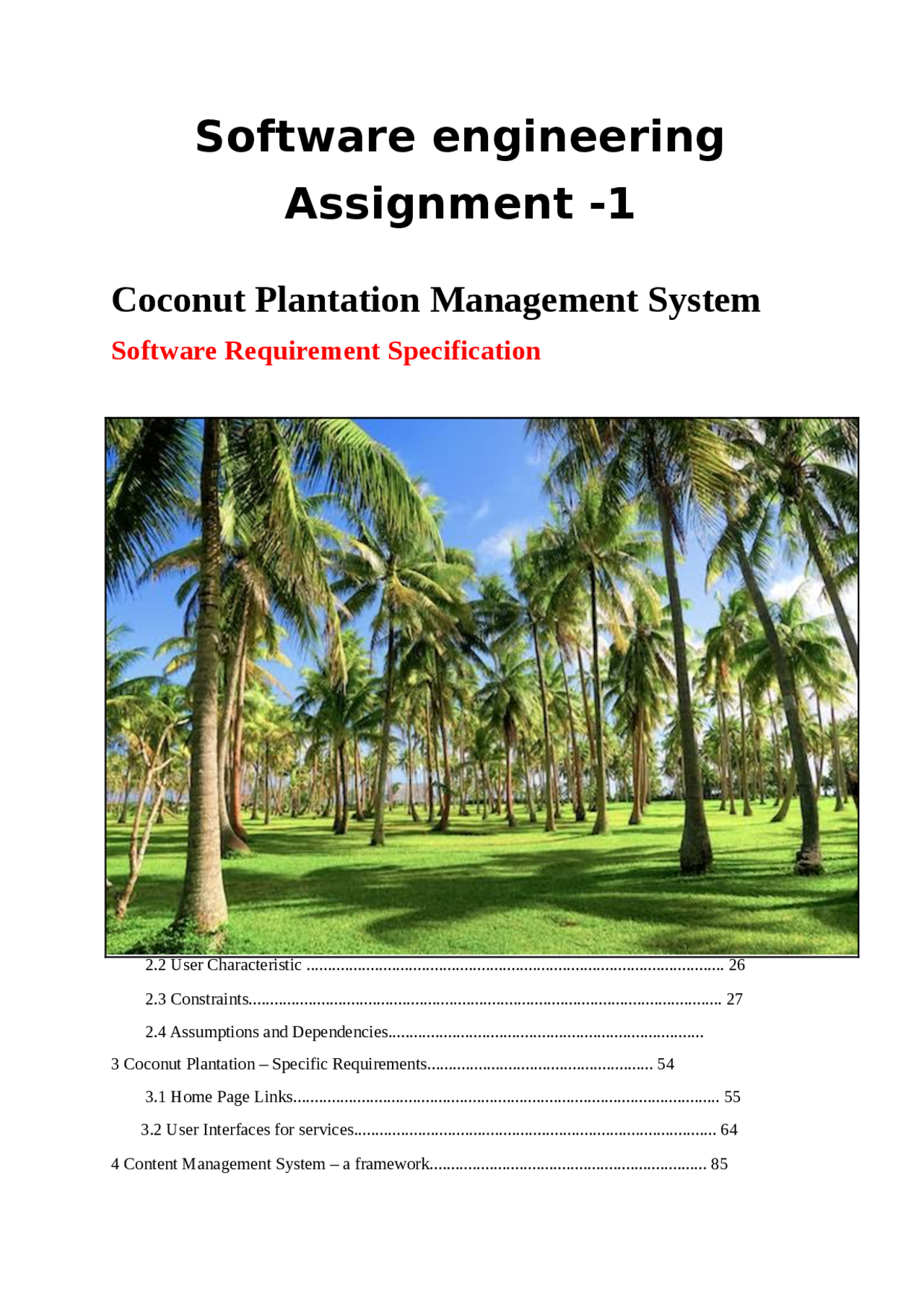 Coconut plantation Management system | Study Guides, Projects, Research ...